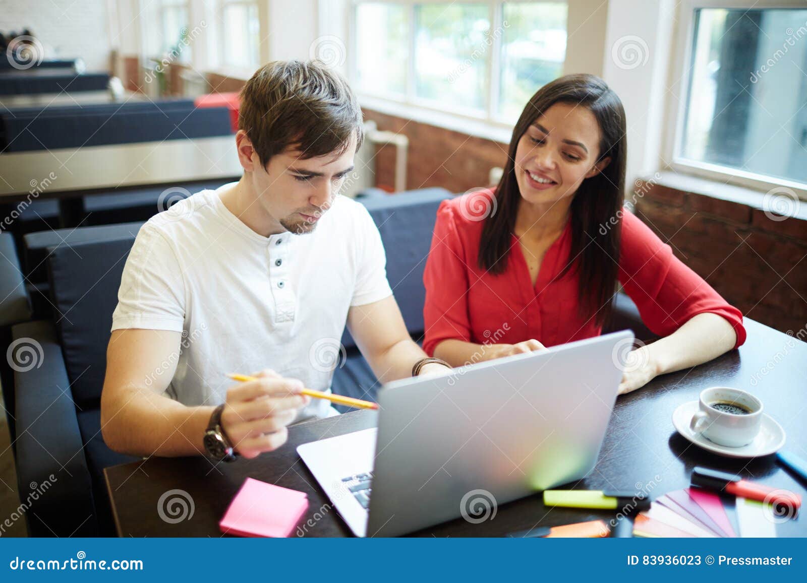 Designers networking stock image. Image of discussing - 83936023