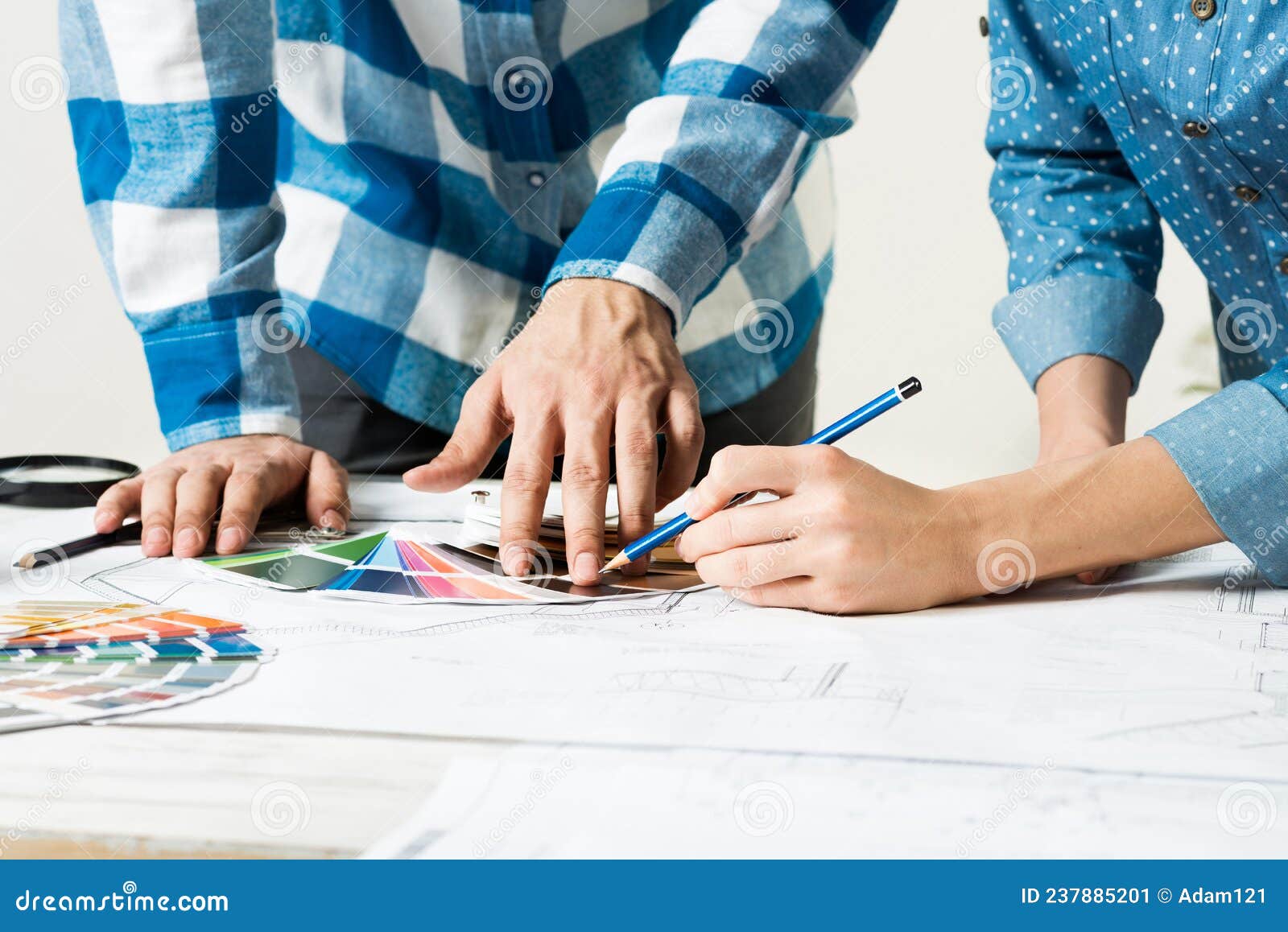 Designers Selecting Color Palette for Project Stock Image - Image of ...