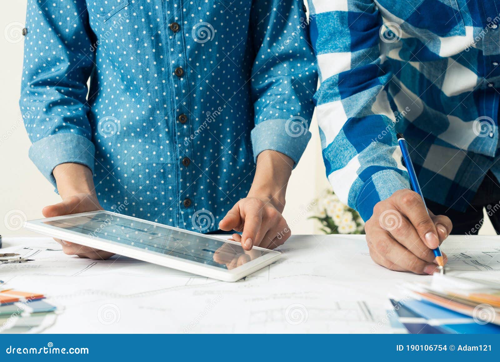 Designers Selecting Color Palette for Project Stock Photo - Image of ...