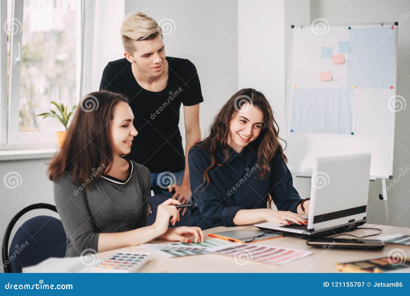 Designers Team Drawing Working With Color Samples Royalty-Free Stock ...