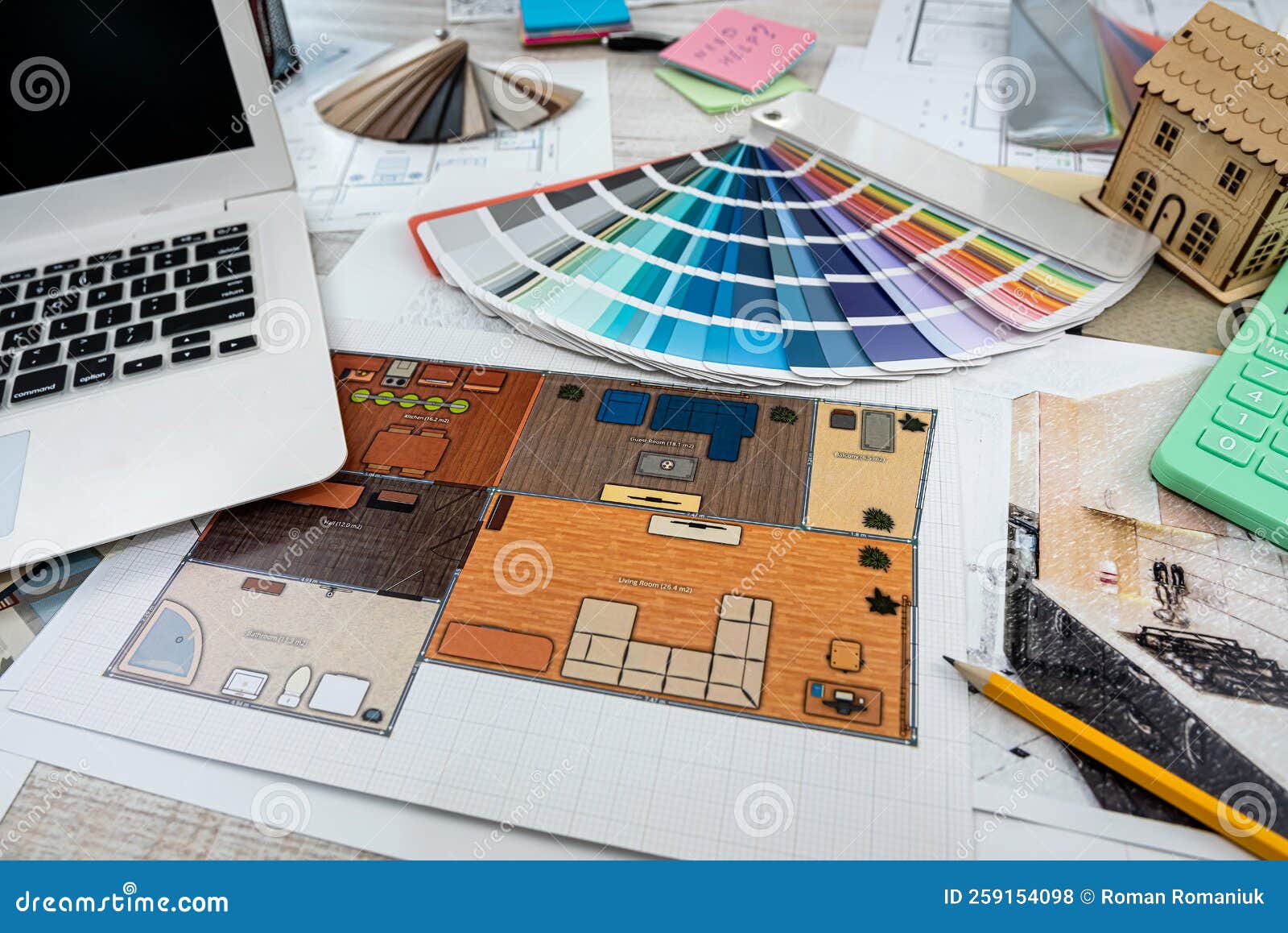 Designers Work As a Team on Drawings and Designs of New House Projects ...