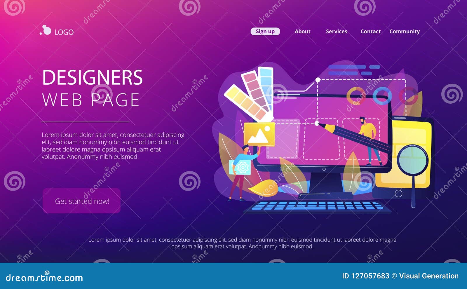 Web Design Development Concept Vector Illustration Stock Vector ...