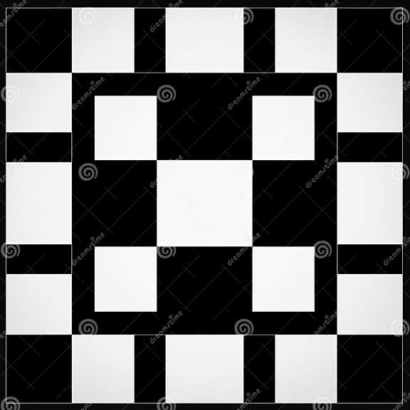 Designing a Checkerboard Pattern on a 4x4 Grid Template Stock ...