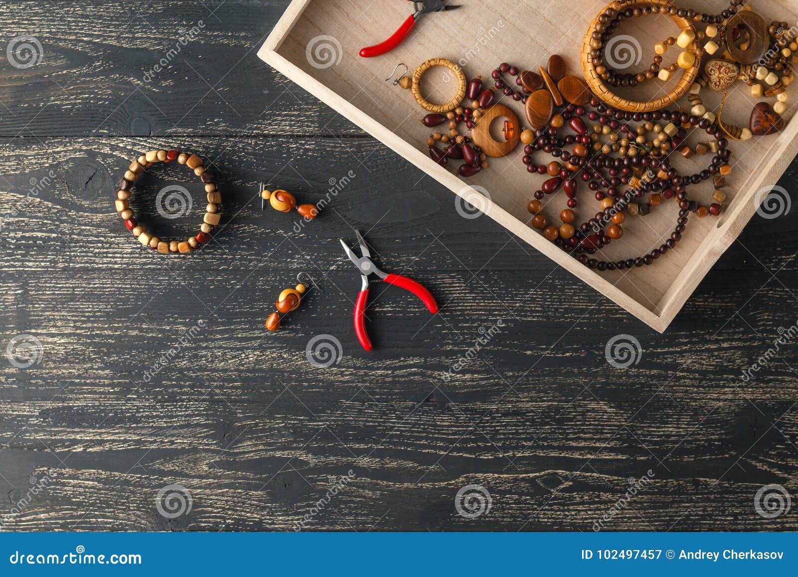 Designing Concept, Handcraft Beads on Table for Hobby Stock Image ...