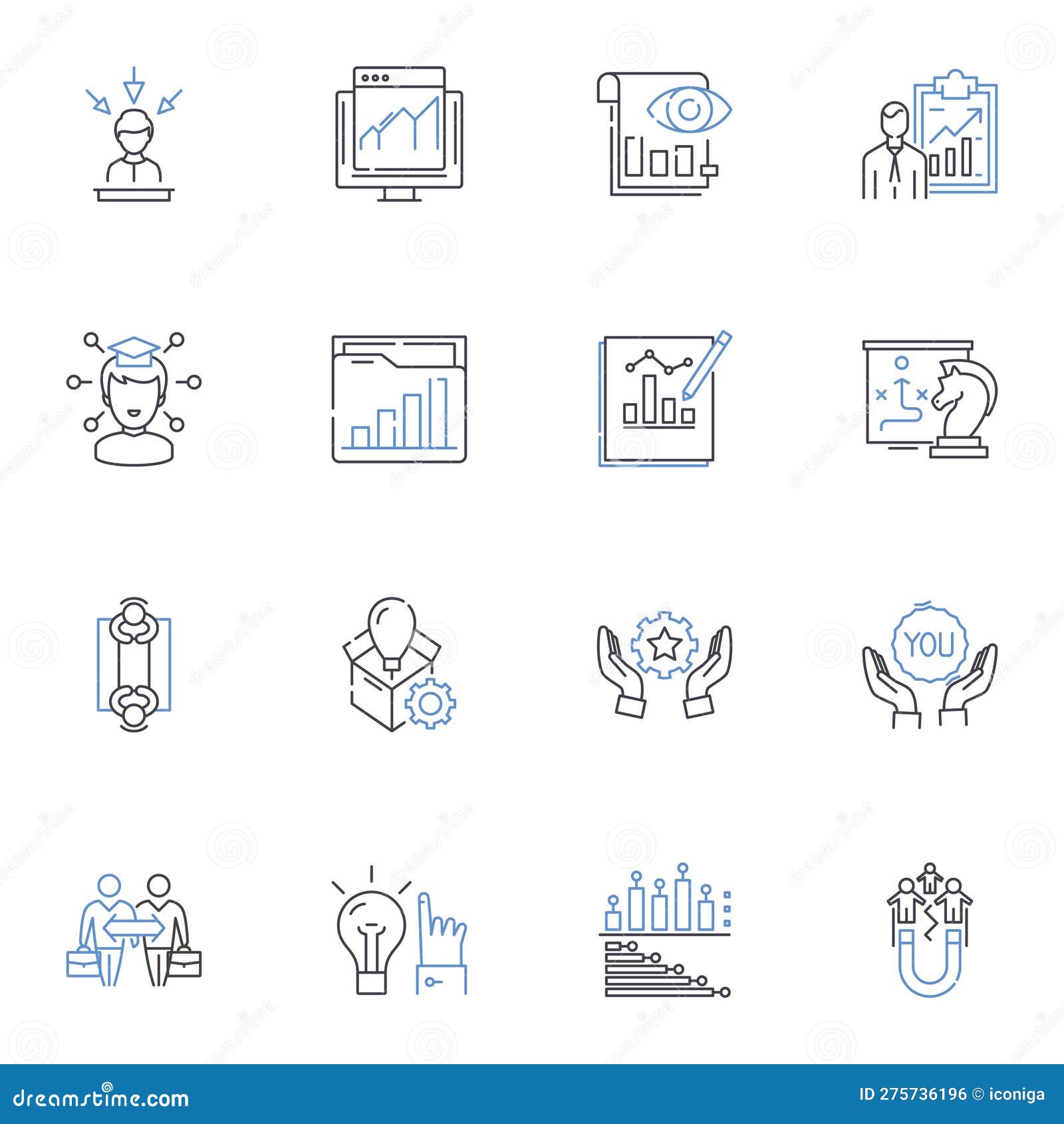 Designing and Developing Line Icons Collection. Innovation, Creativity ...