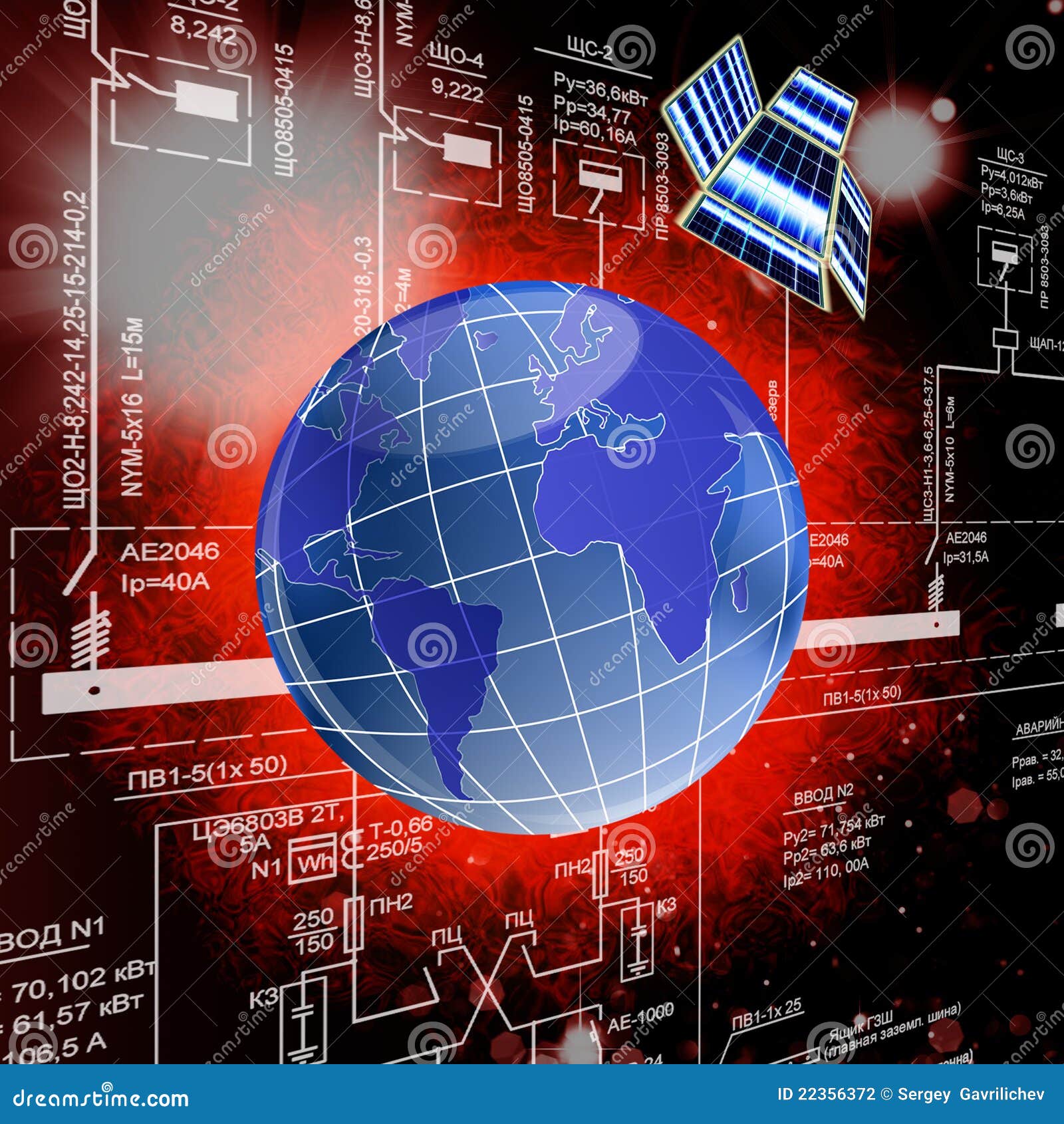 Designing of Engineering Space Technologies Stock Photo - Image of ...