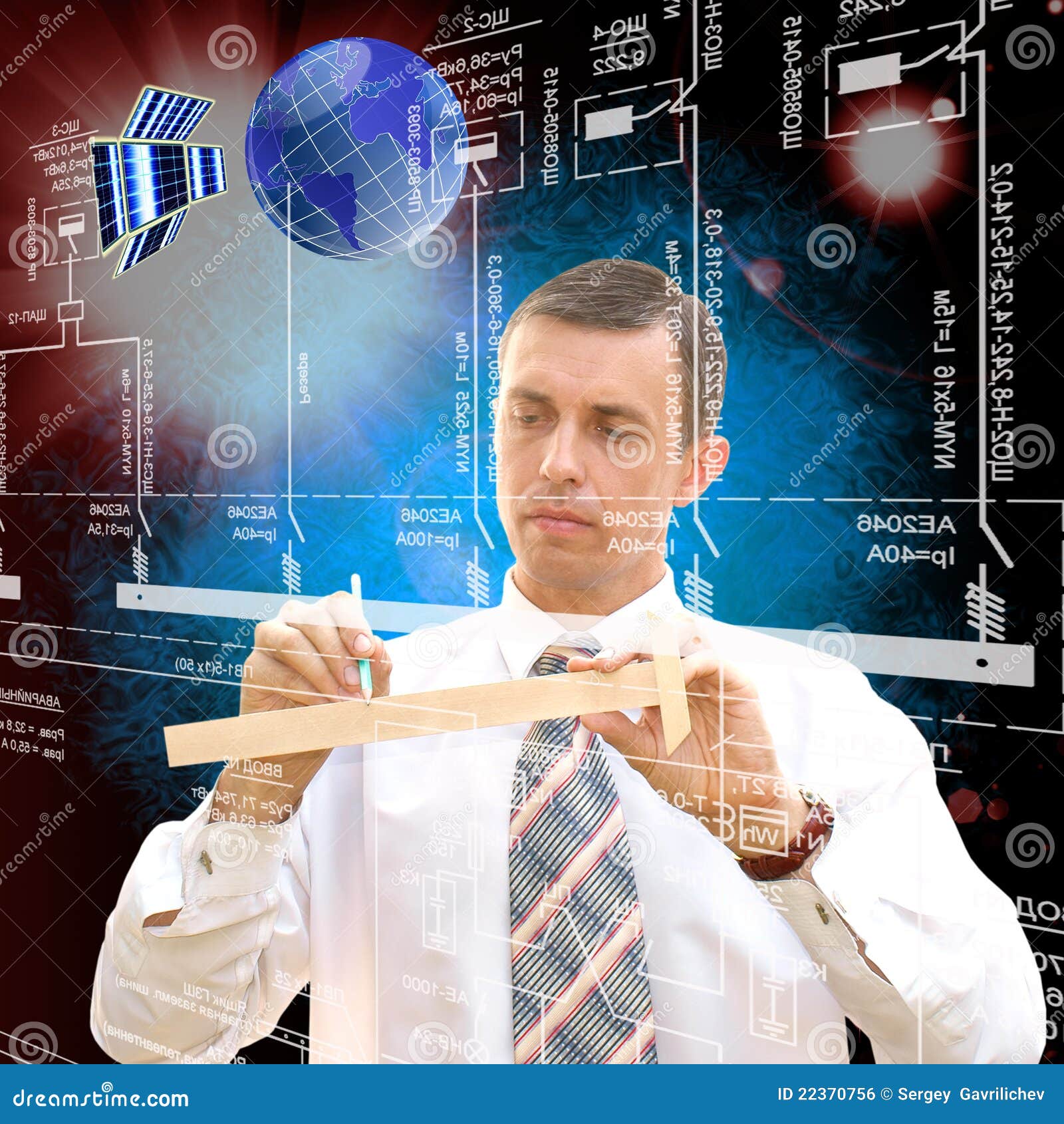 Engineering Boy With Space Science Cartoon For Futuristic Education ...