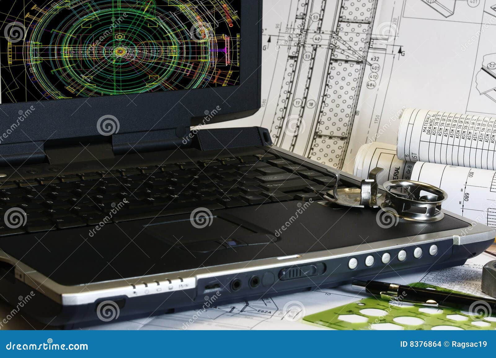 Designing a machine stock photo. Image of builder, design - 8376864