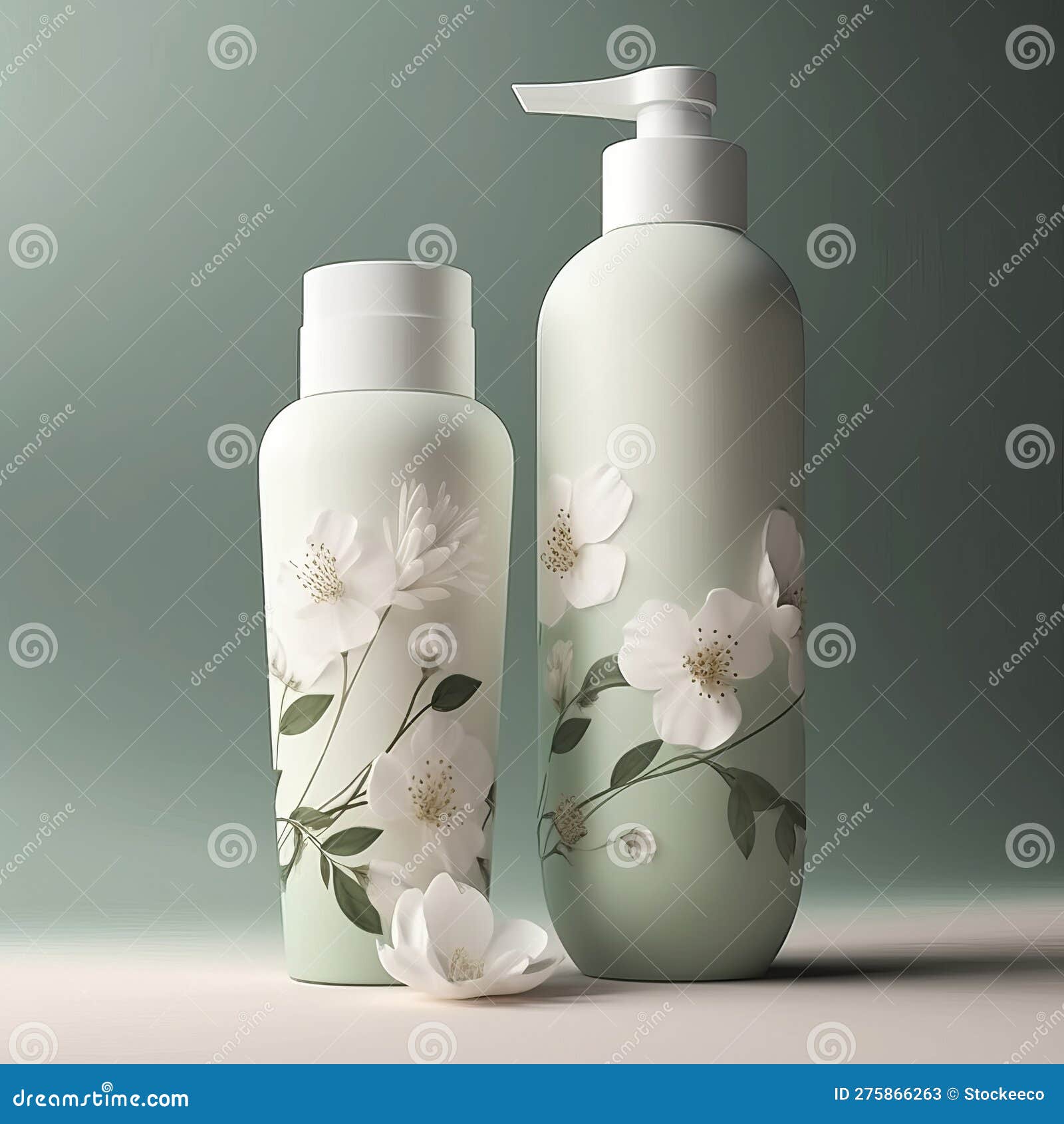 Designing a Minimalistic Lotion with a Spring Theme Stock Image - Image ...