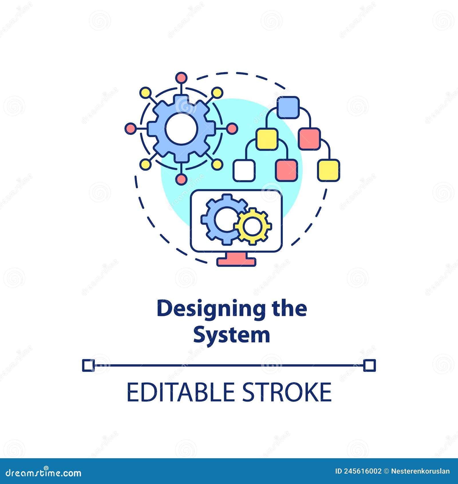 Designing System Concept Icon Stock Vector - Illustration of industry ...