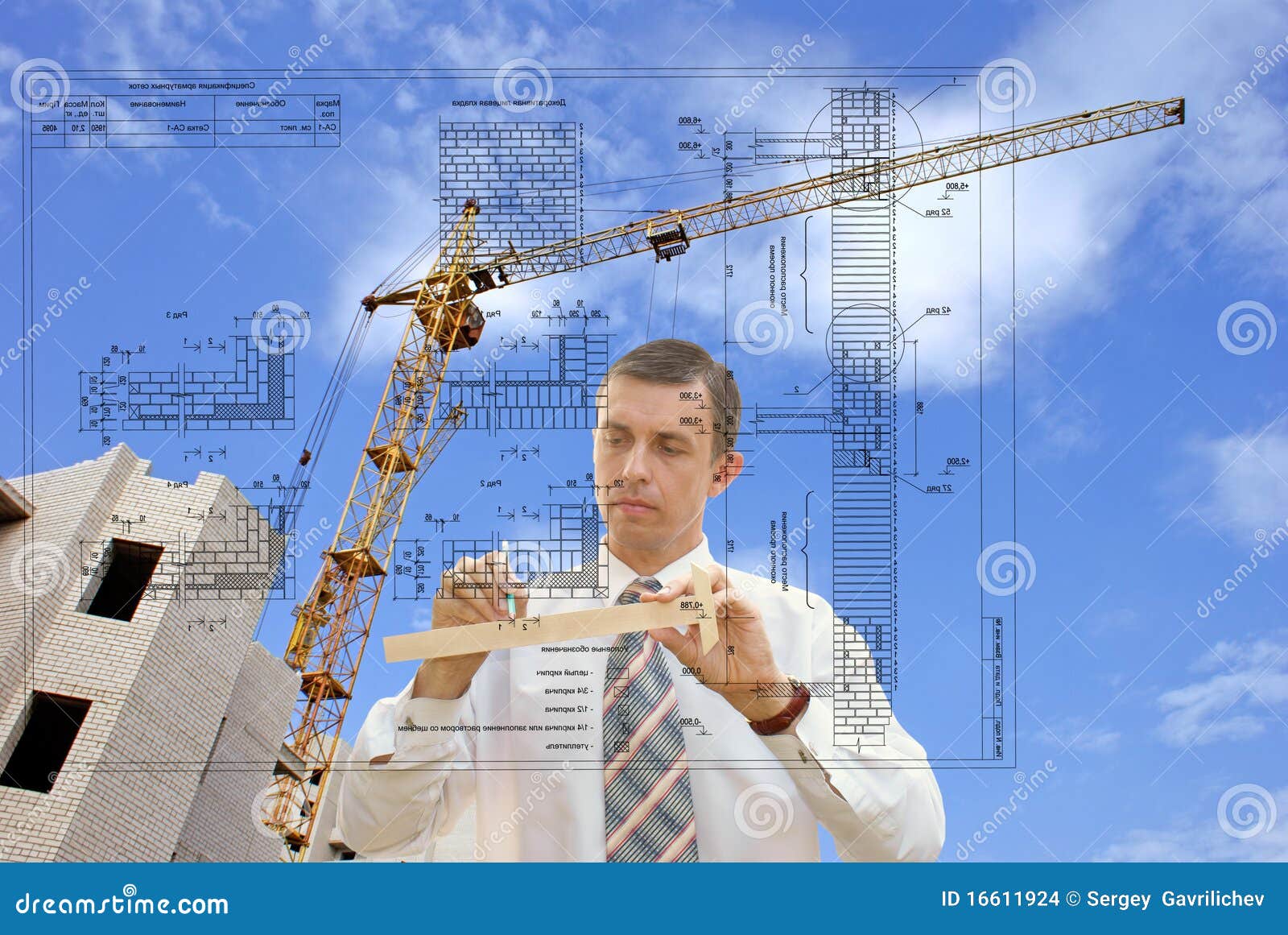 Designing Technology in Construction Stock Photo - Image of crane ...