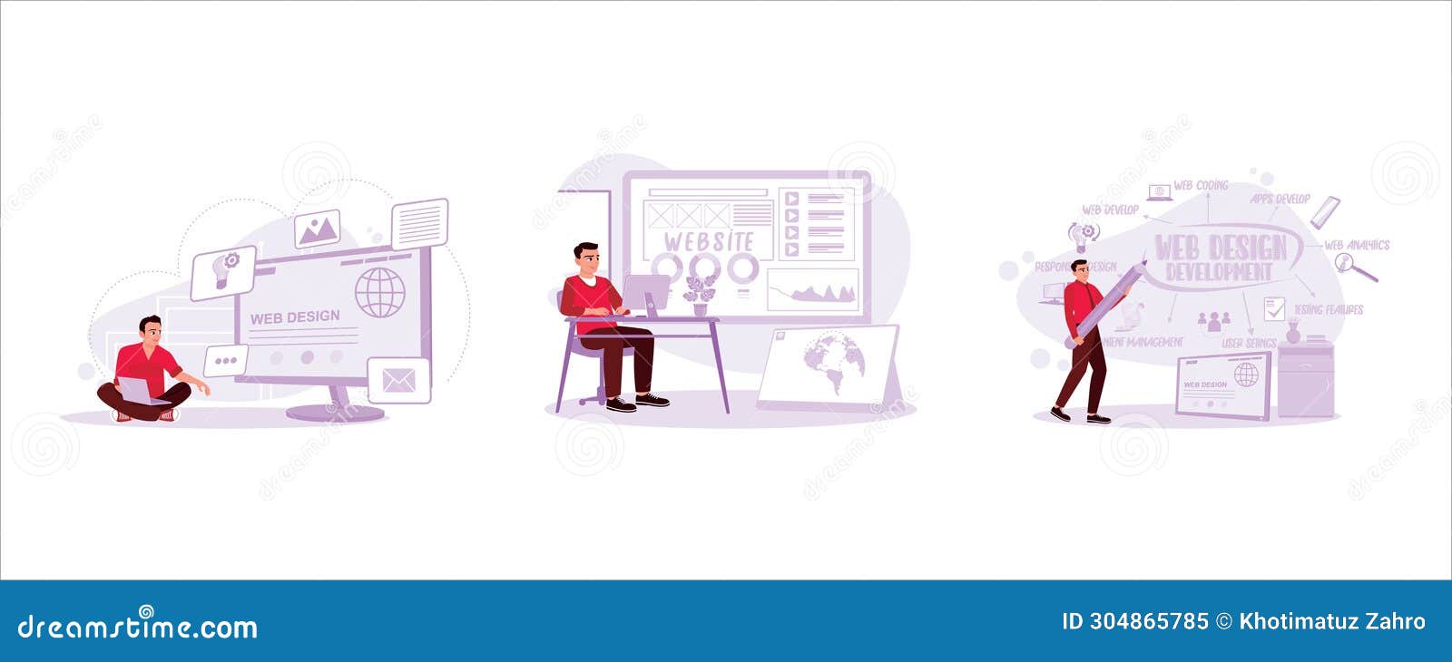 Designing Web Pages. Website Development Layout Sketch Stock Vector - Illustration of developer ...