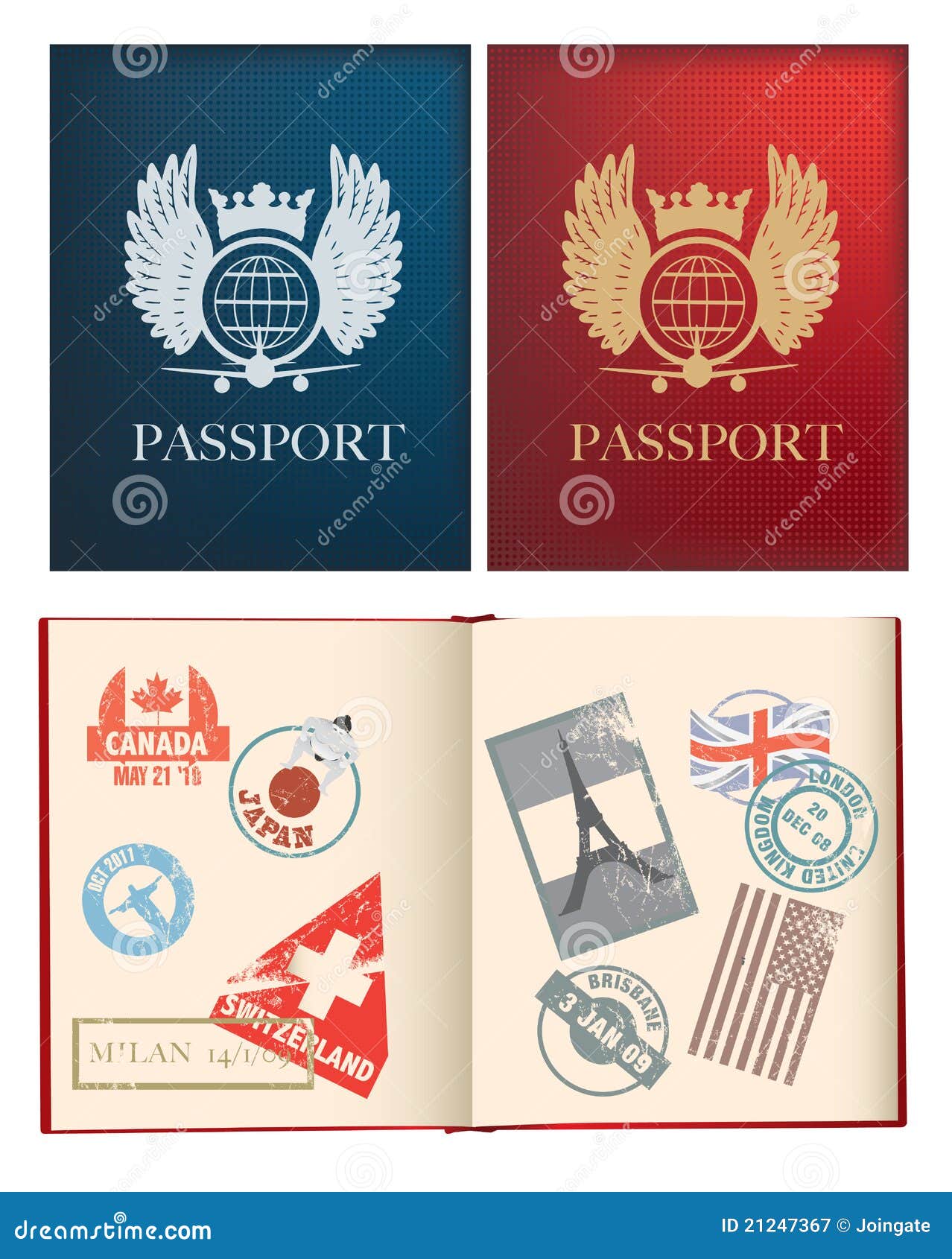 Designs for a General Passport Stock Vector - Illustration of passport ...