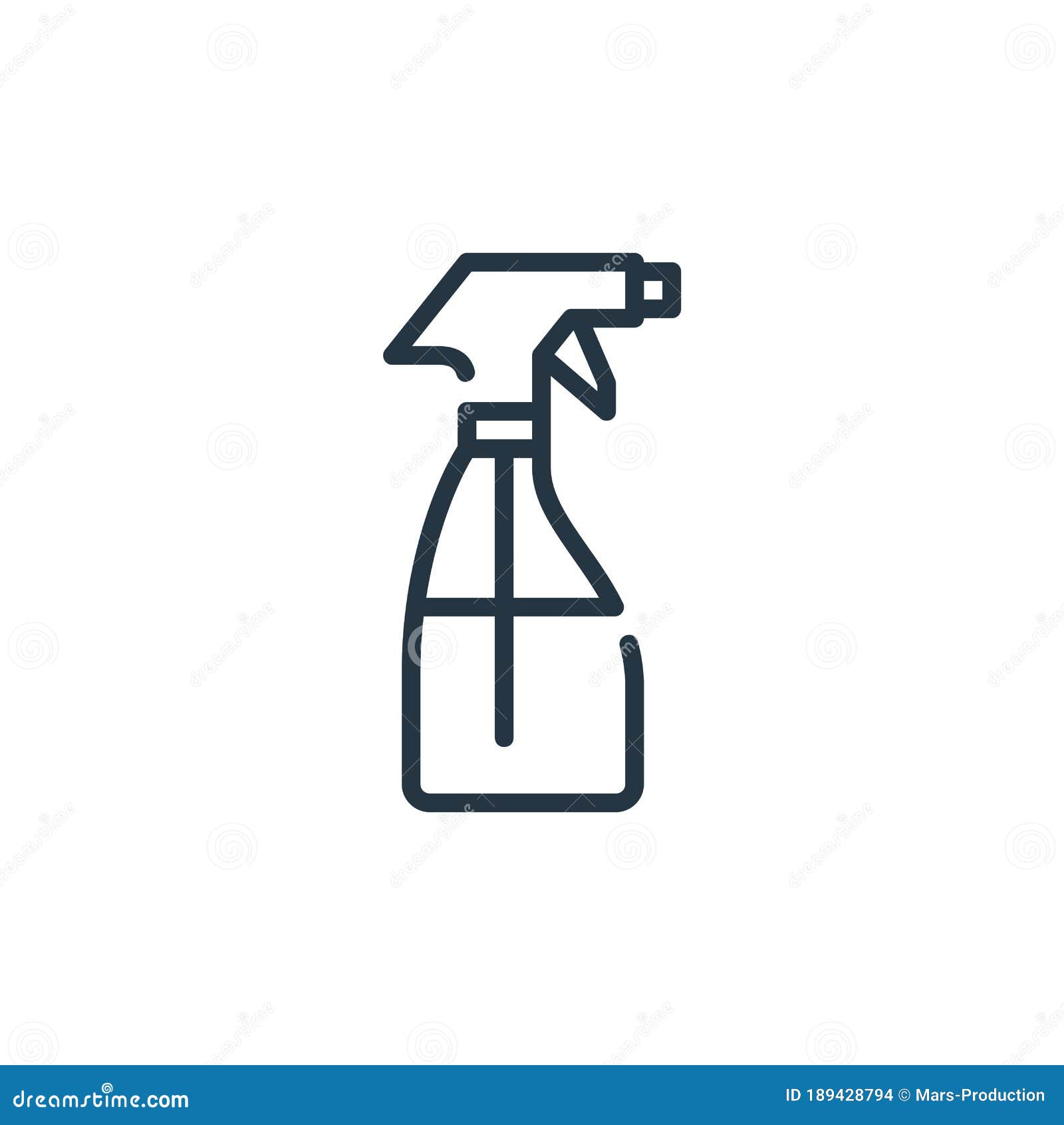 Desinfectant Vector Icon Isolated on White Background. Outline, Thin ...