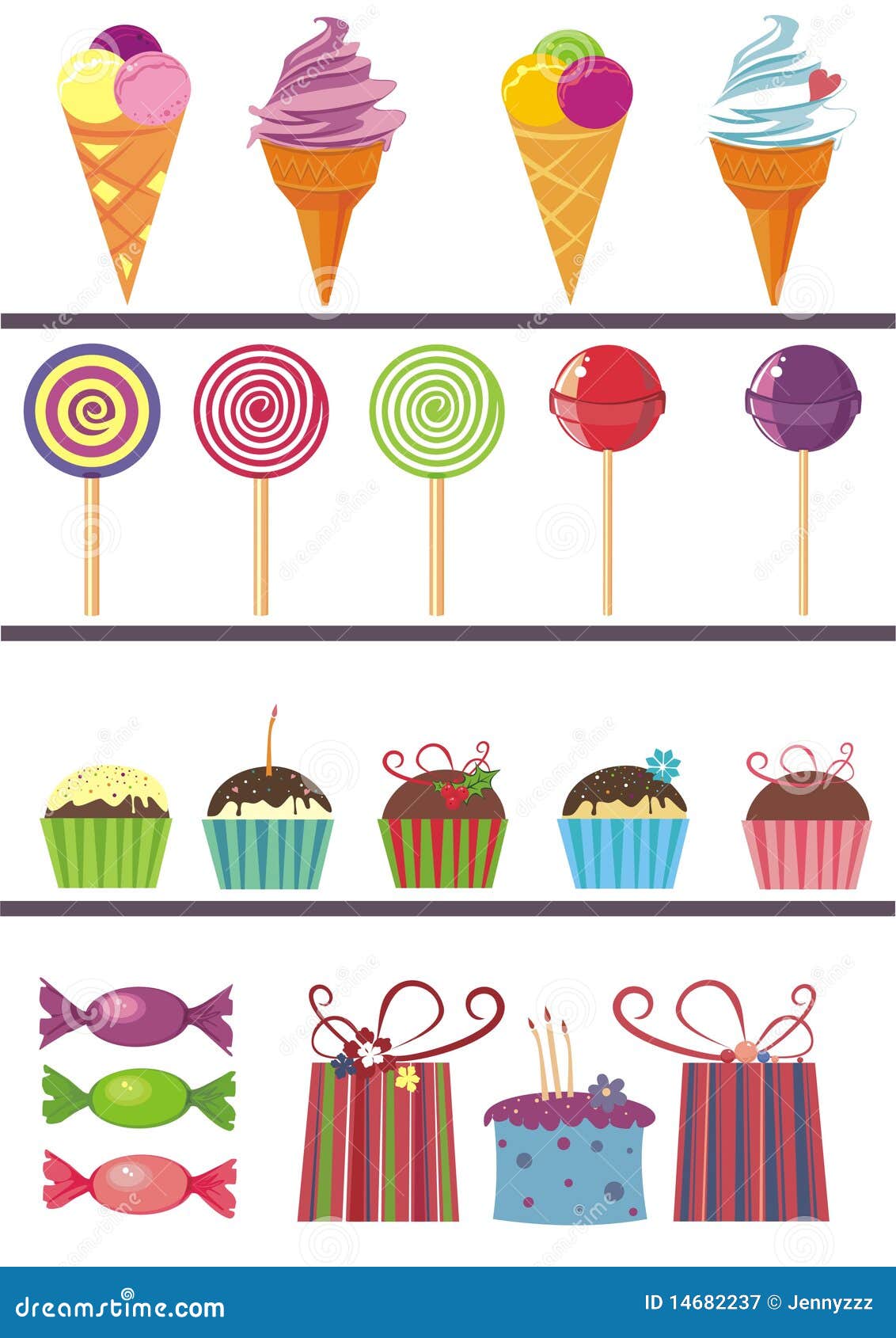 Desing elements of sweets stock vector. Illustration of christmas ...