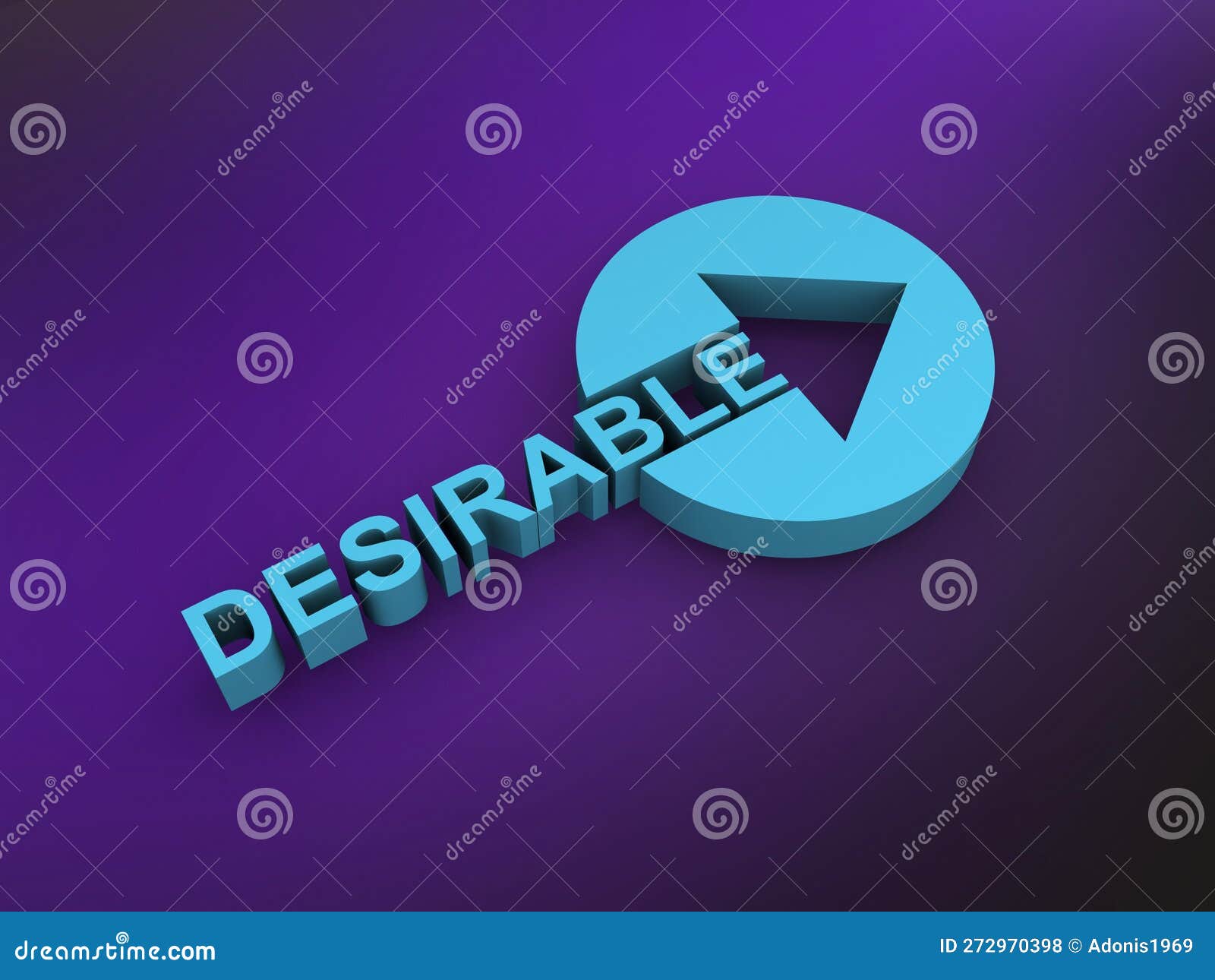 Desirable word on purple stock illustration. Illustration of poster ...