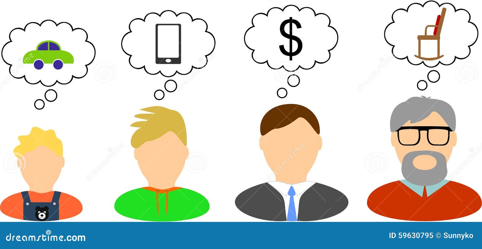 The desire of men stock illustration. Illustration of icon - 59630795