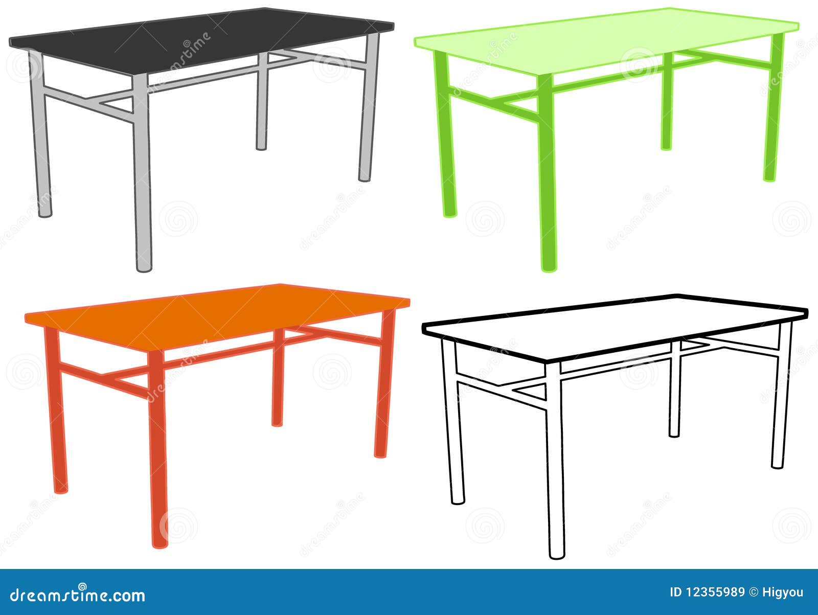 Desk stock illustration. Illustration of design, cutout - 12355989