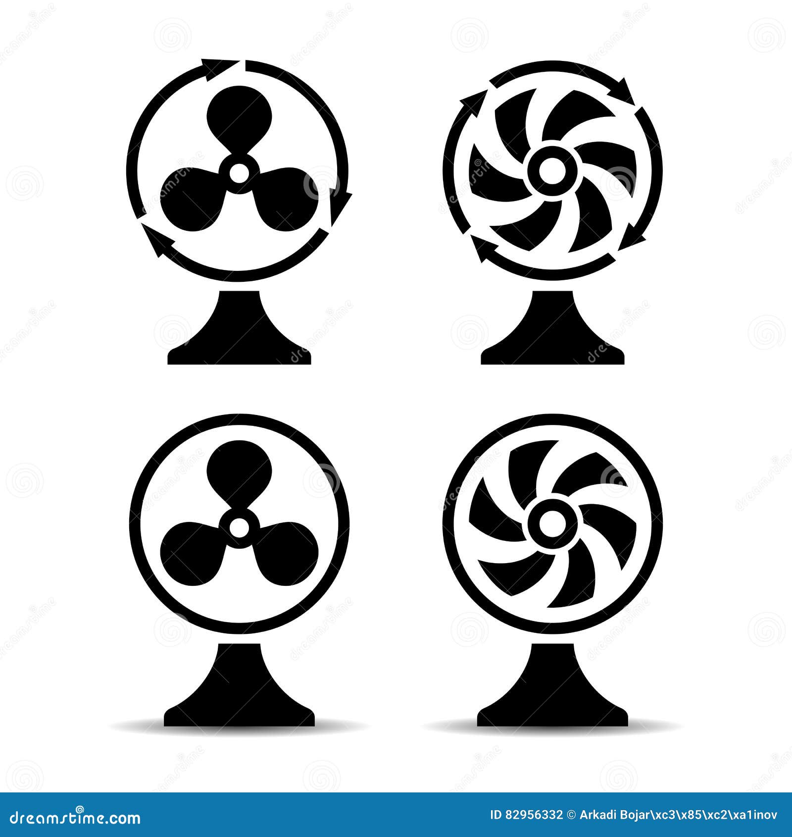 Desk Air Blower Vector Icon Stock Vector - Illustration of electrical ...
