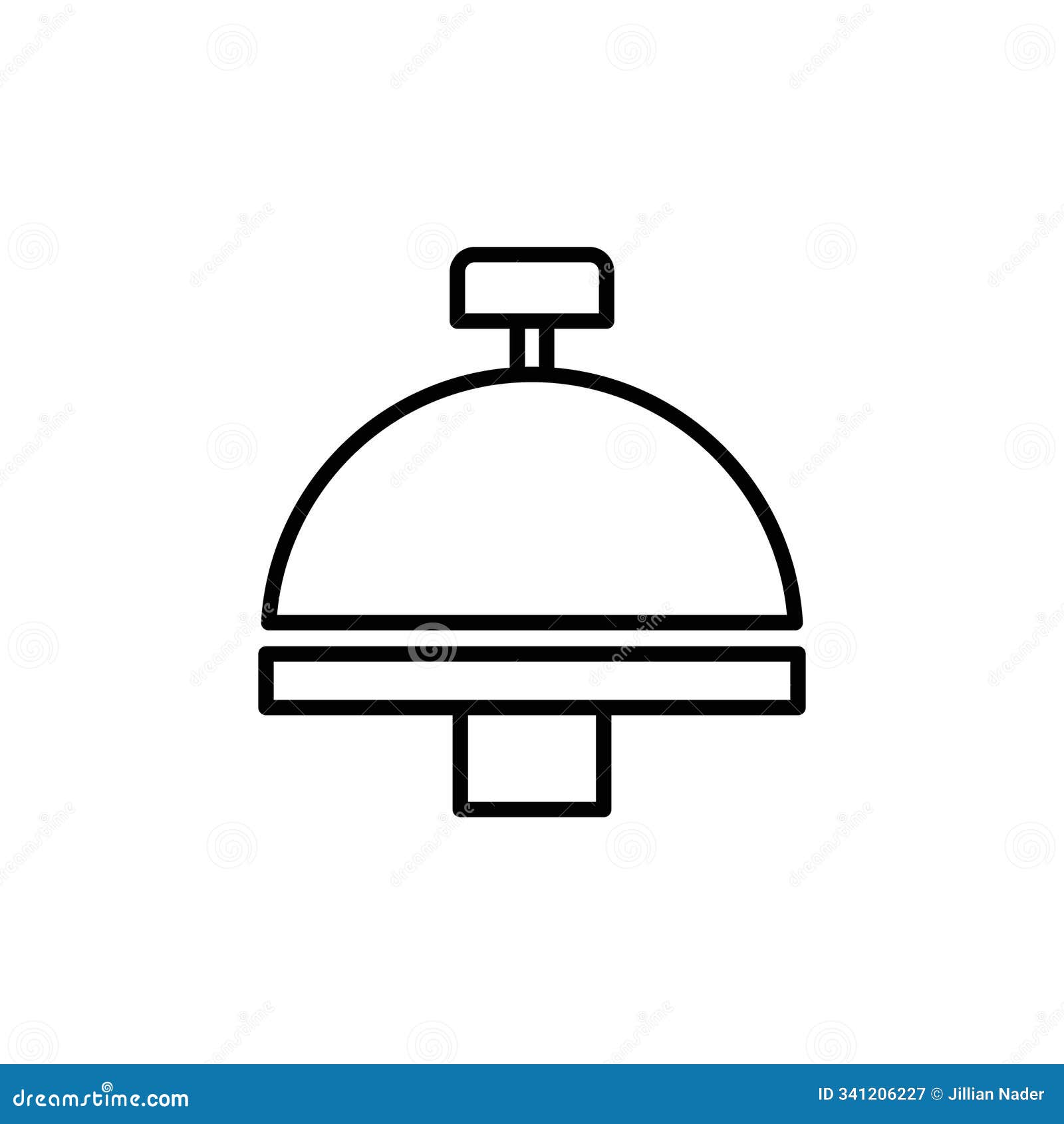 Desk Bell Icon Flat Logo Isolated Symbol Stock Illustration ...