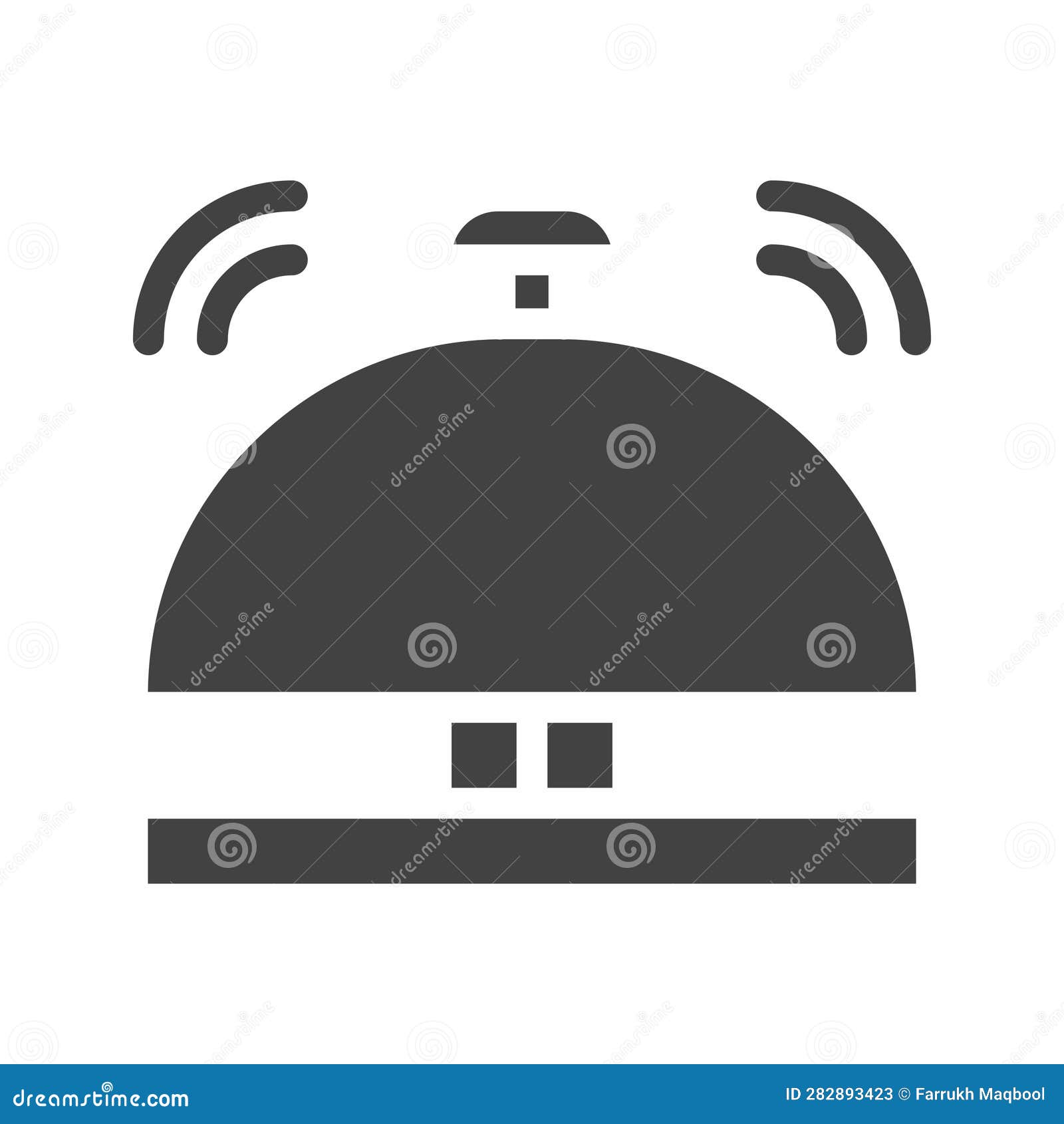 Desk Bell Icon Image. stock vector. Illustration of bell - 282893423