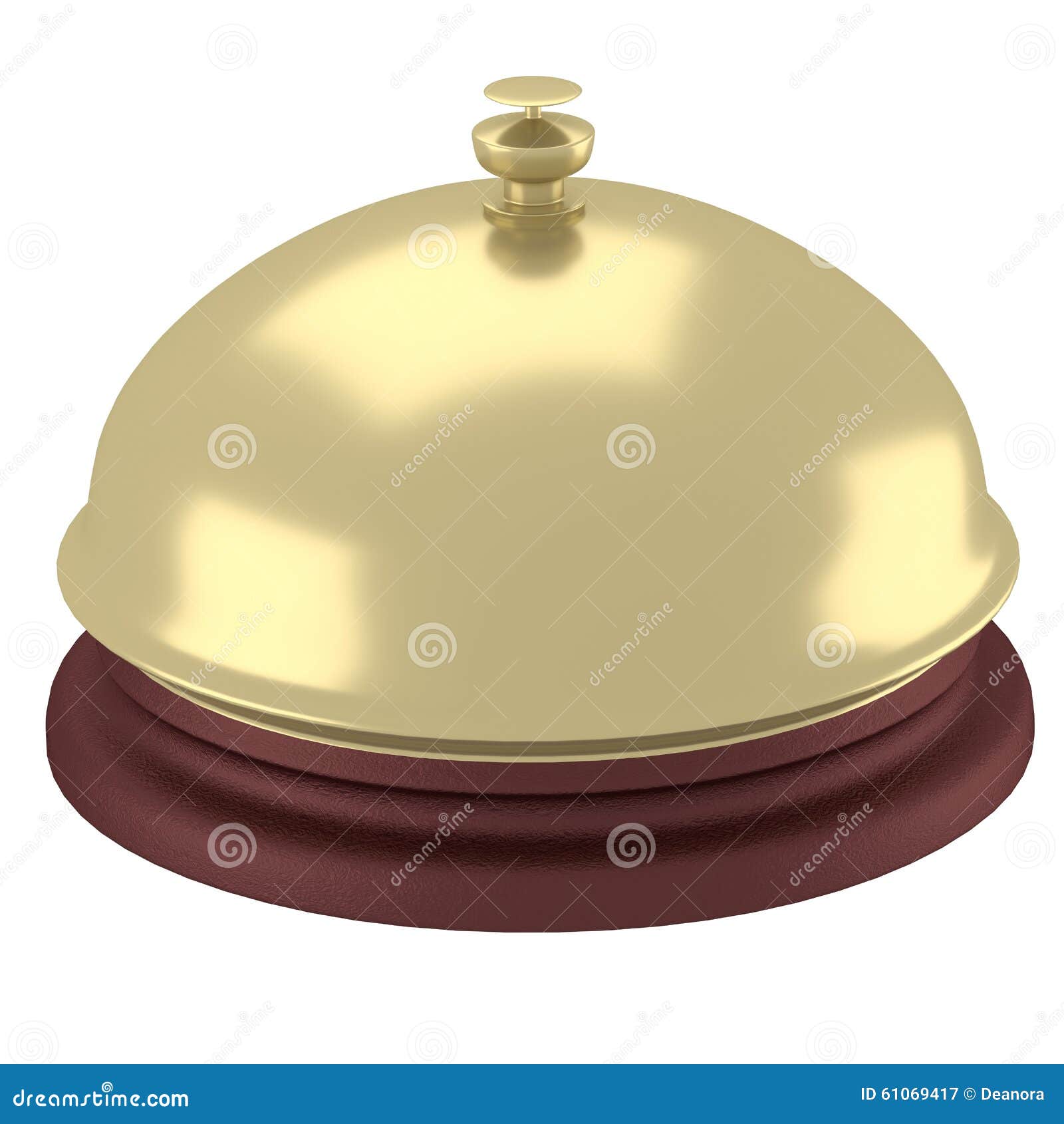 Desk Bell with Reflections 3d Render Stock Illustration - Illustration ...