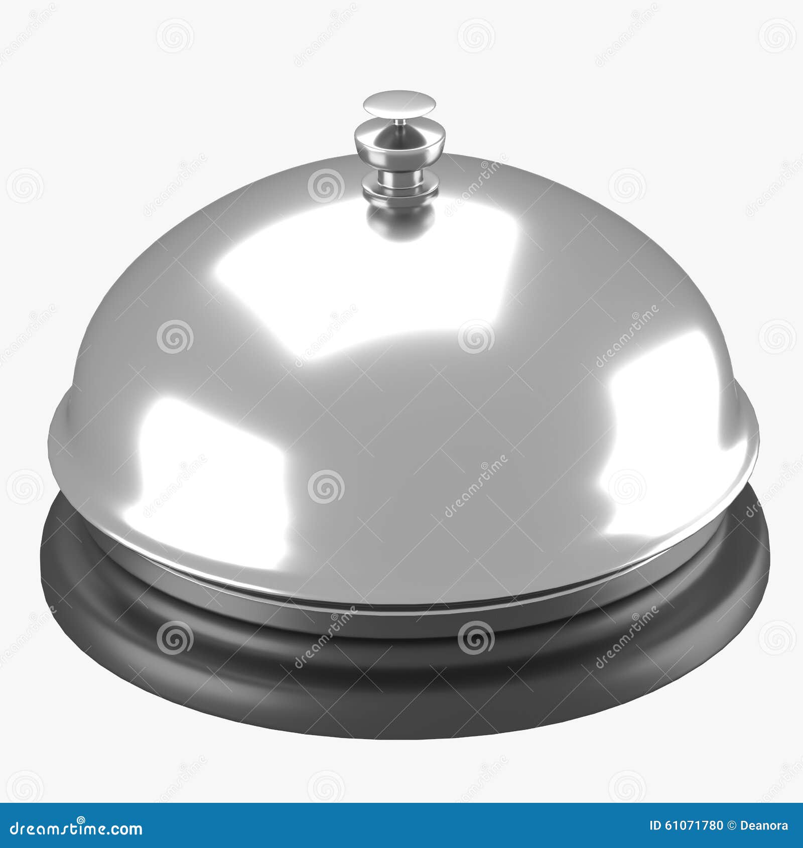 Desk Bell with Reflections 3d Render Stock Illustration - Illustration ...
