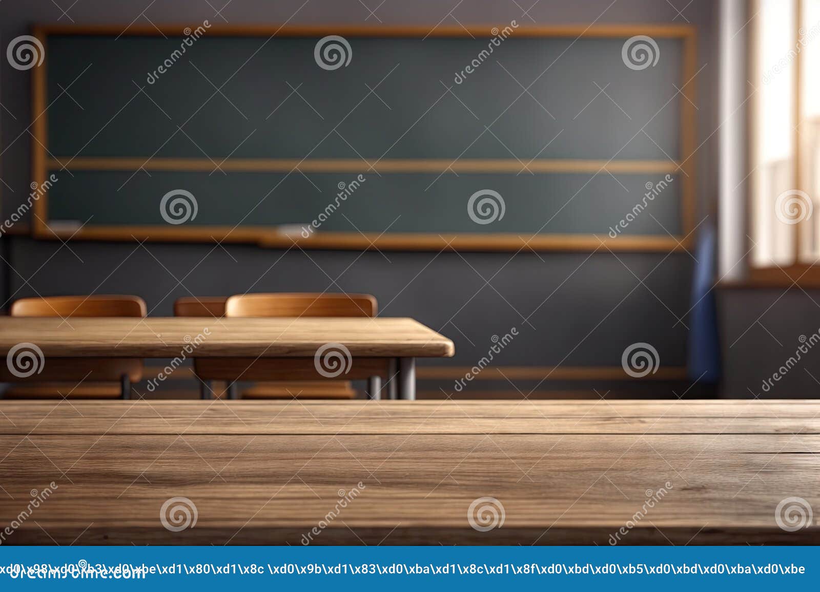 Blank Class Blackboard With Chalk Piece. Blackboard For School ...