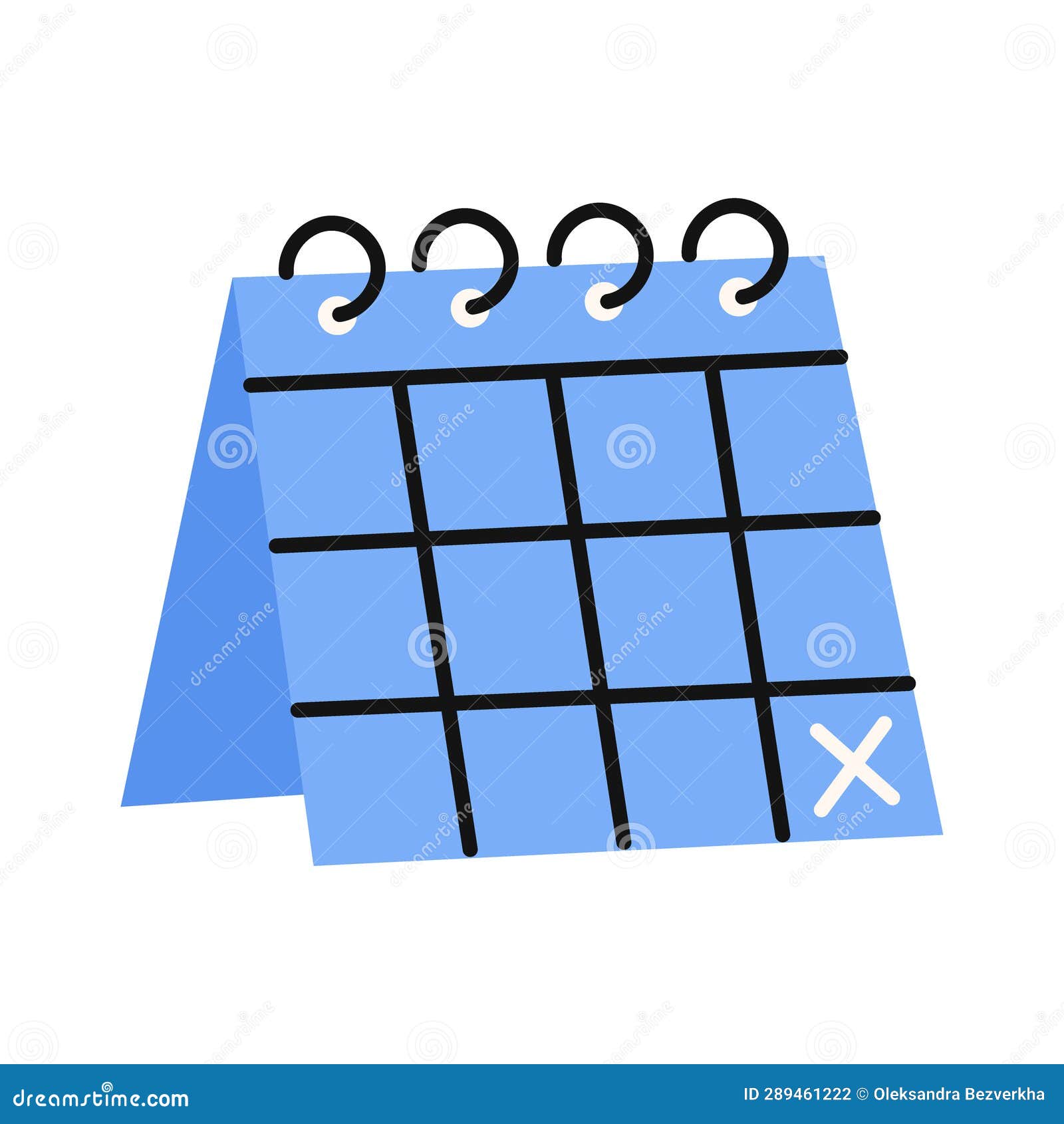 Desk Calendar. Flat Vector Illustration. Stock Vector - Illustration of ...