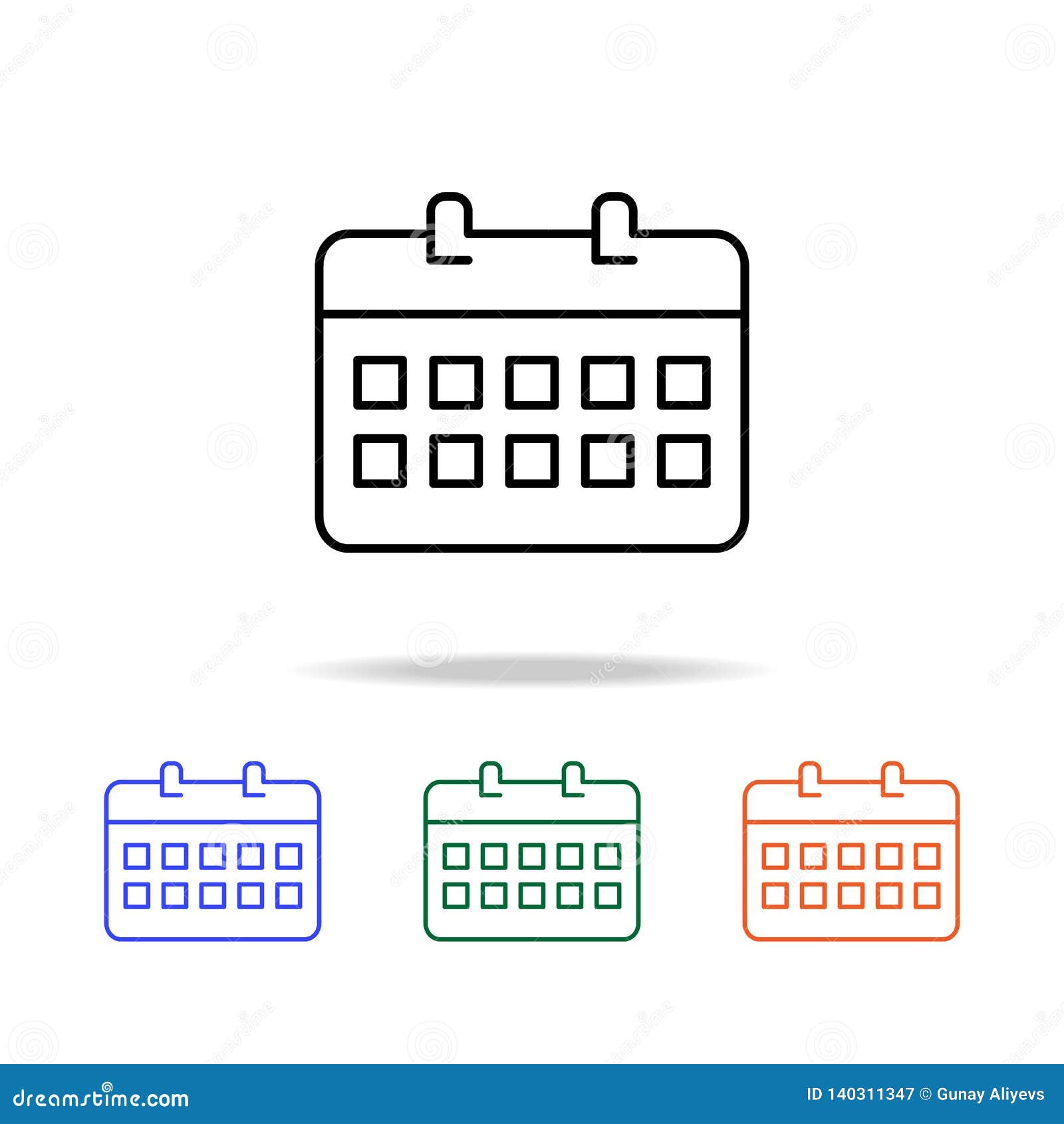 Desk Calendar Icon. Elements of Simple Web Icon in Multi Color. Premium ...