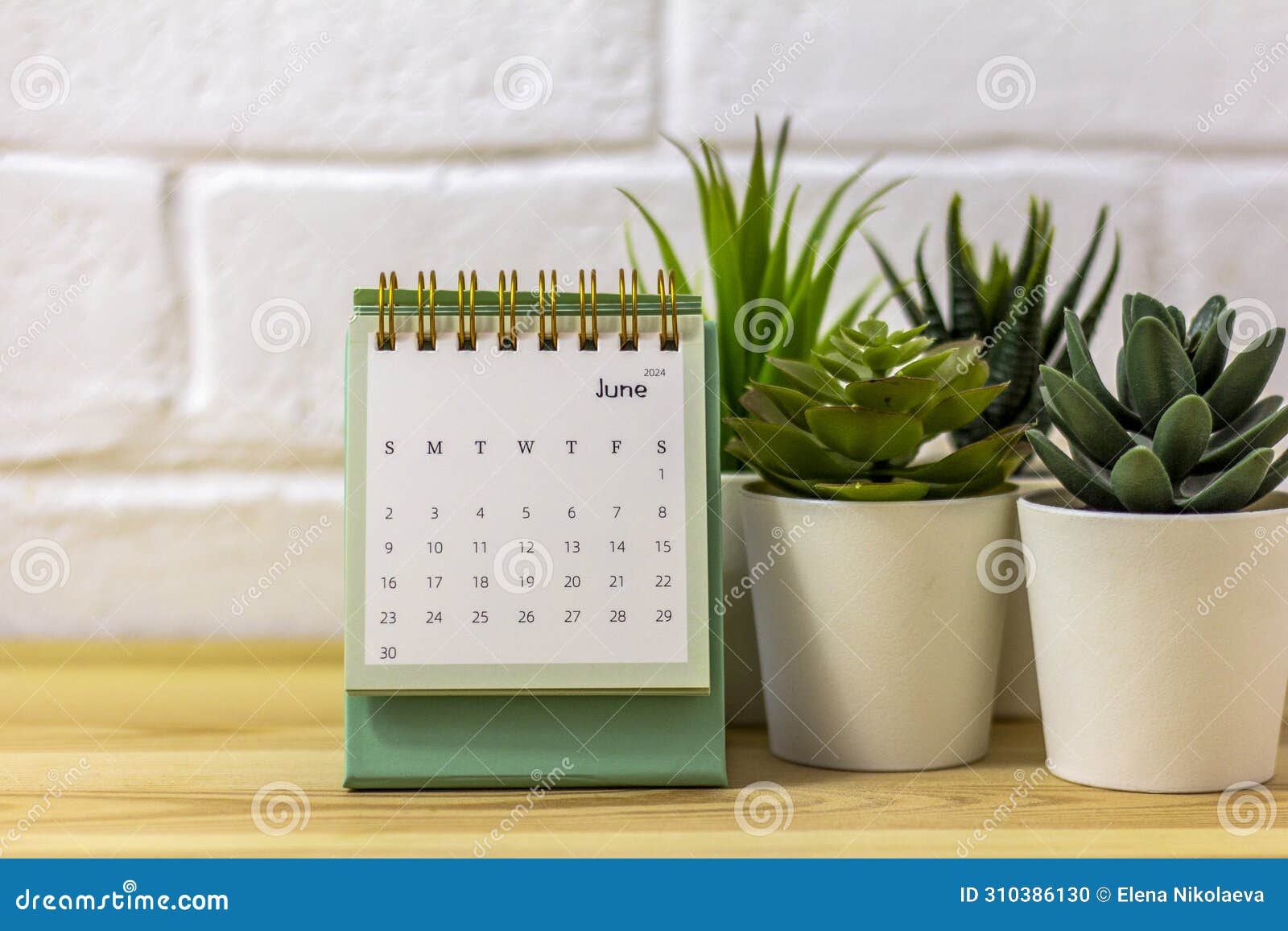 Desk Calendar for June 2024 in the Workplace Stock Photo - Image of ...