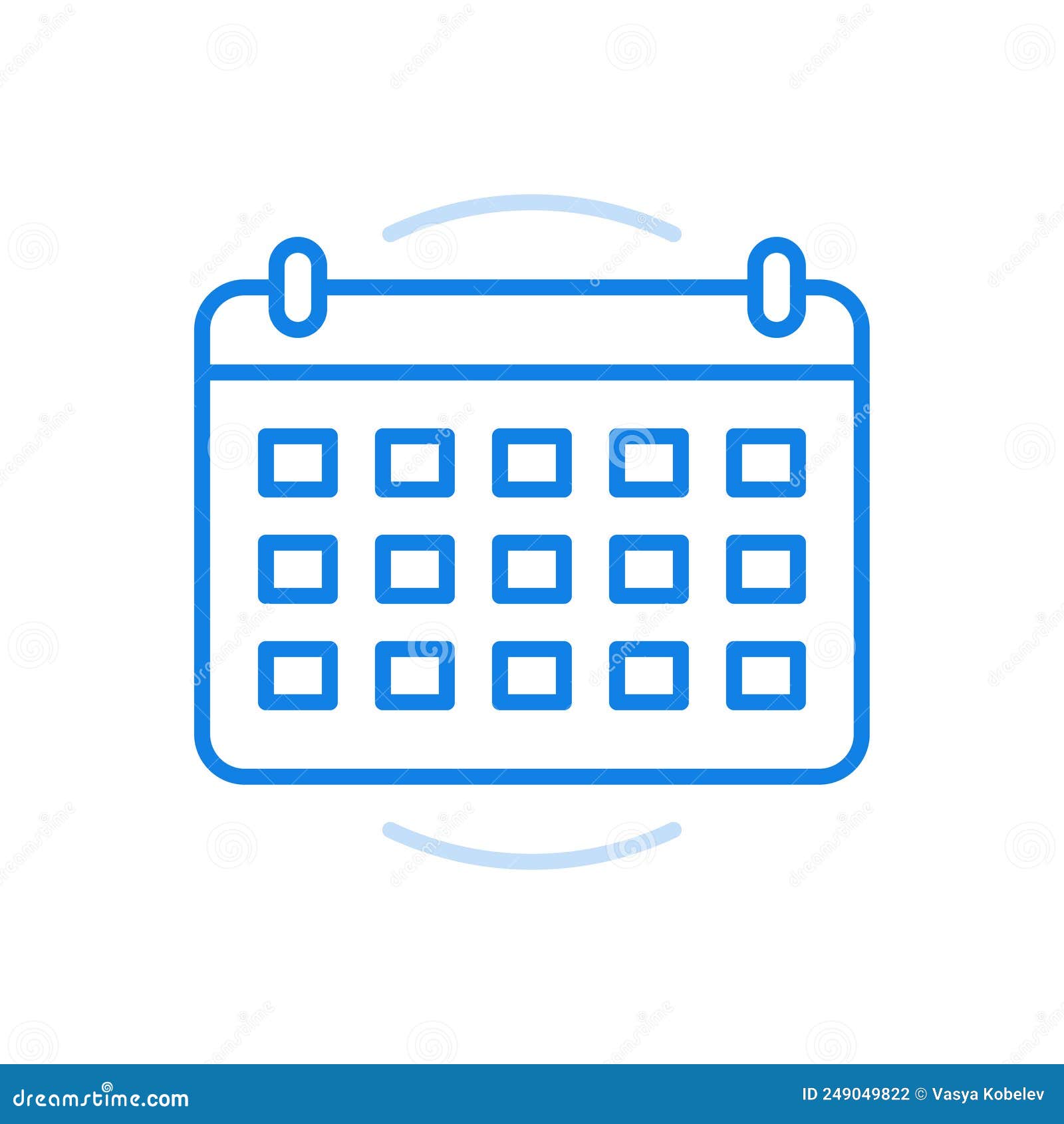 Desk Calendar Vector Line Icon. Convenient Schedule Organizer with ...