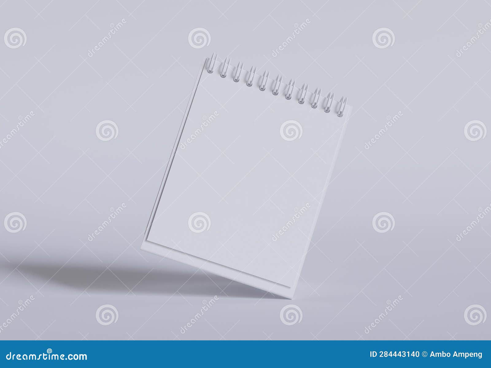 Desk Calender Set White Color and Realistic Texture Stock Illustration ...