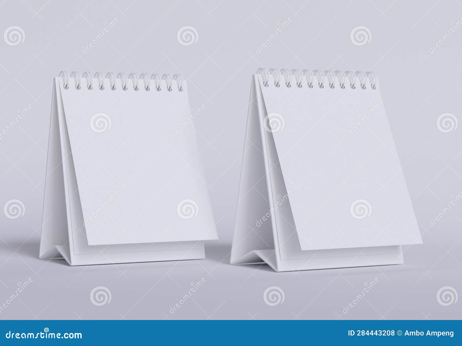 Desk Calender Set White Color and Realistic Texture Stock Illustration ...