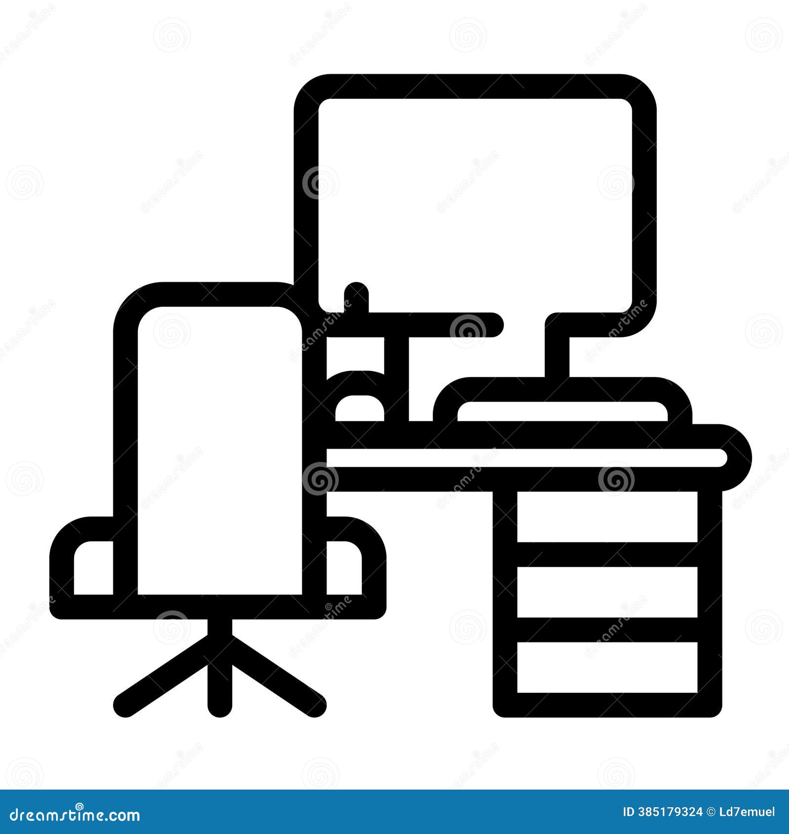 Desktop Pc Line Icons Signs Set. Design Collection Of Computer, Desktop ...