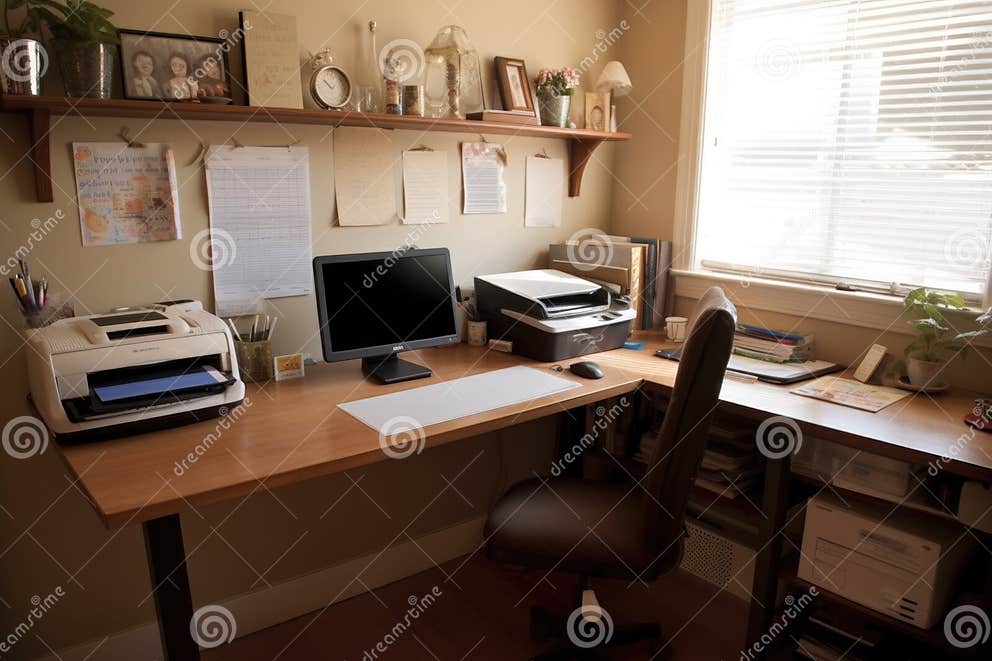 Desk, with Clean and Organized Work Space, for Efficient and Productive ...