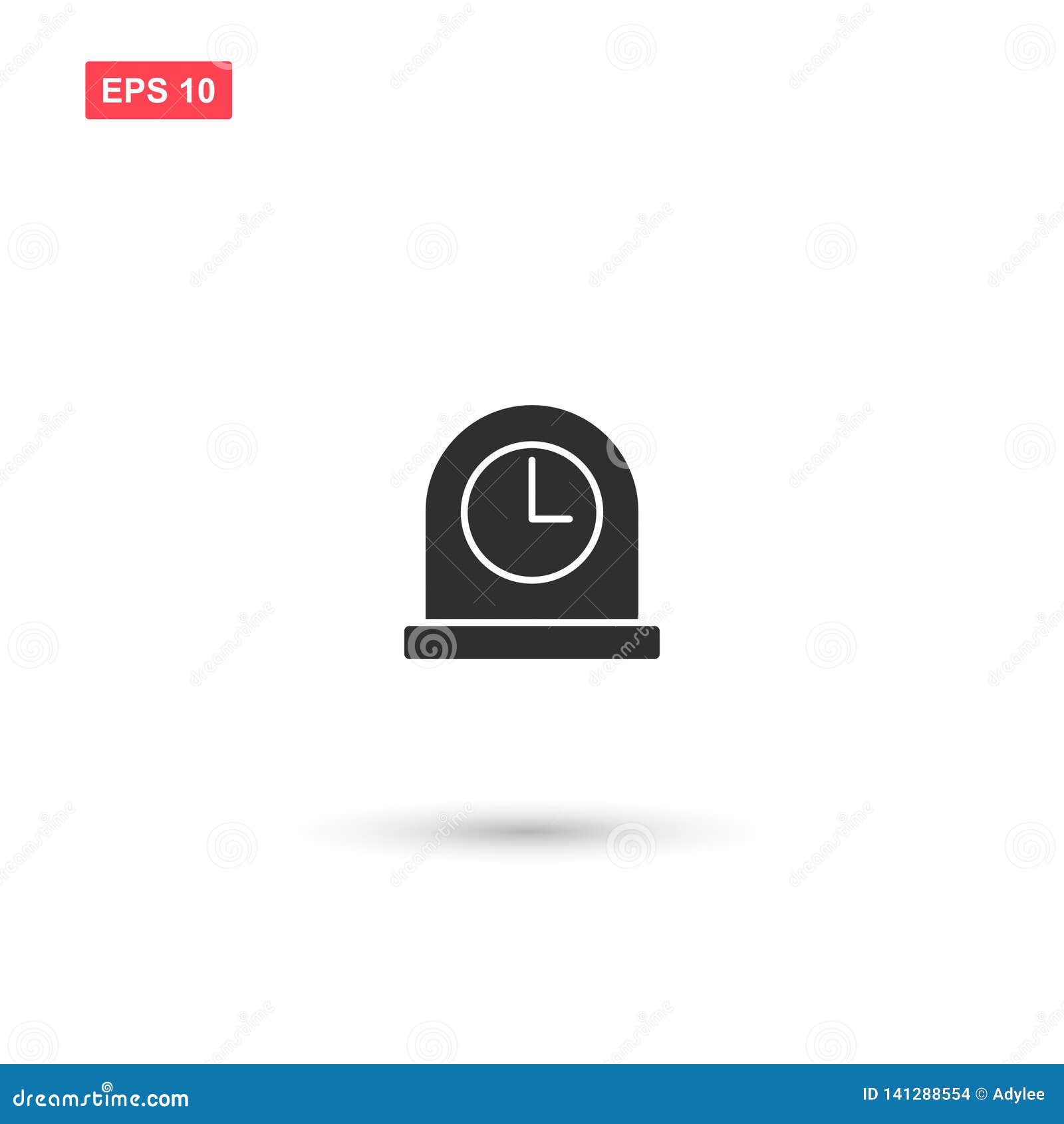 Desk Clock Vector Isolated 6 Stock Vector - Illustration of filled ...