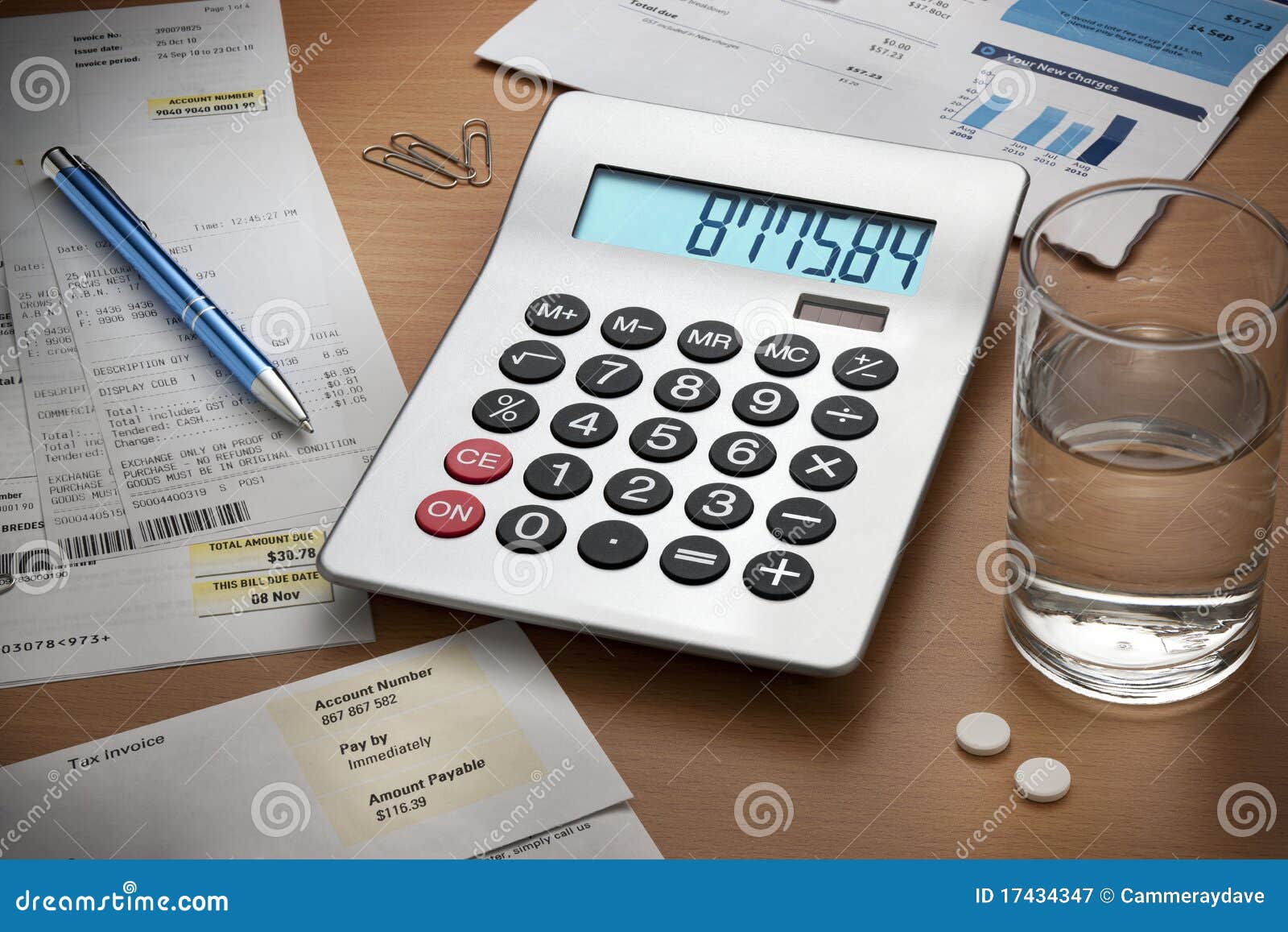 Desk Debts Bills Calculator Business Stock Image - Image of expenses ... Desk Debts Bills Calculator Business Stock Image - Image of expenses ...