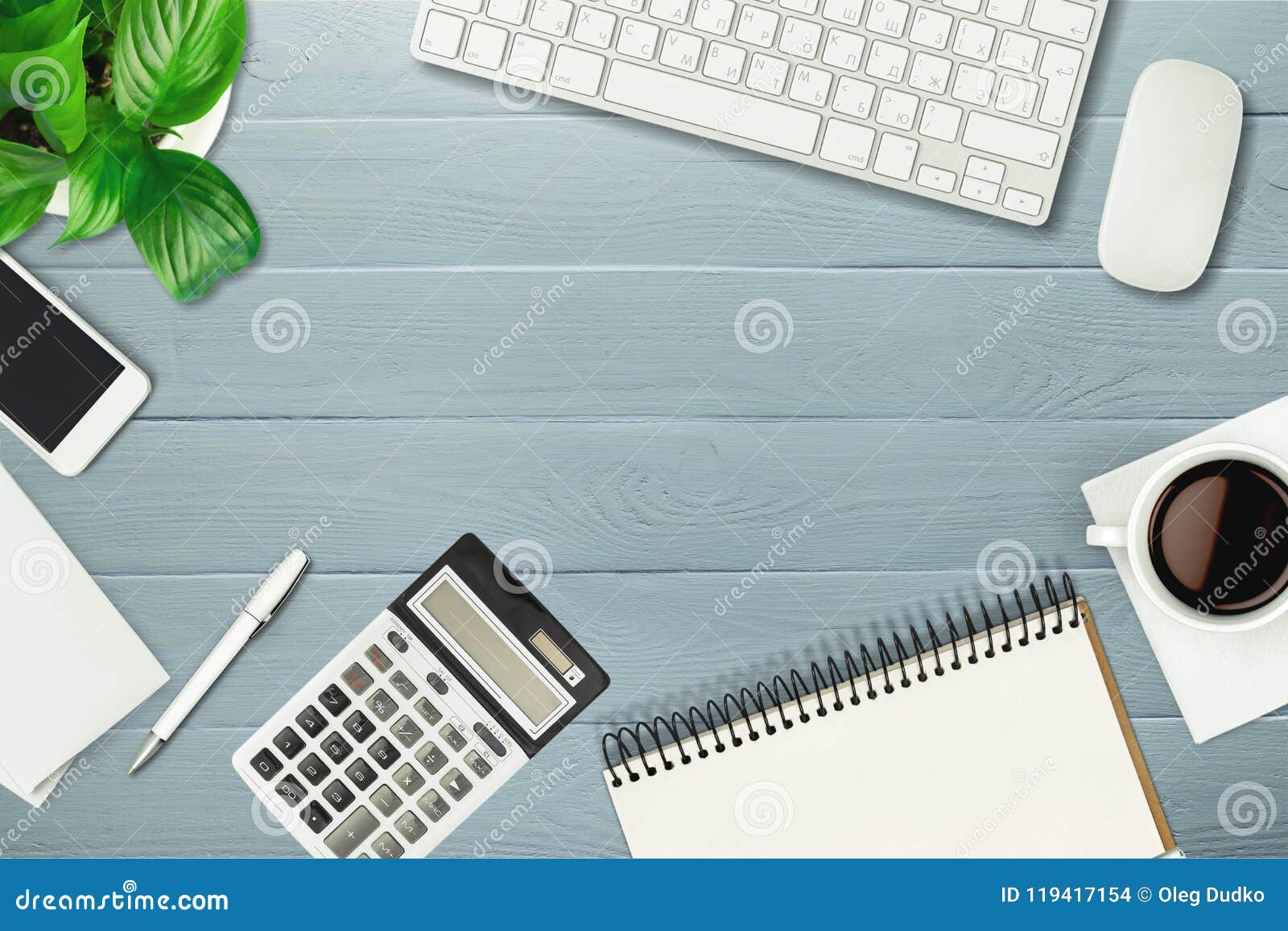 Desk stock photo. Image of view, mouse, copyspace, notebook - 119417154