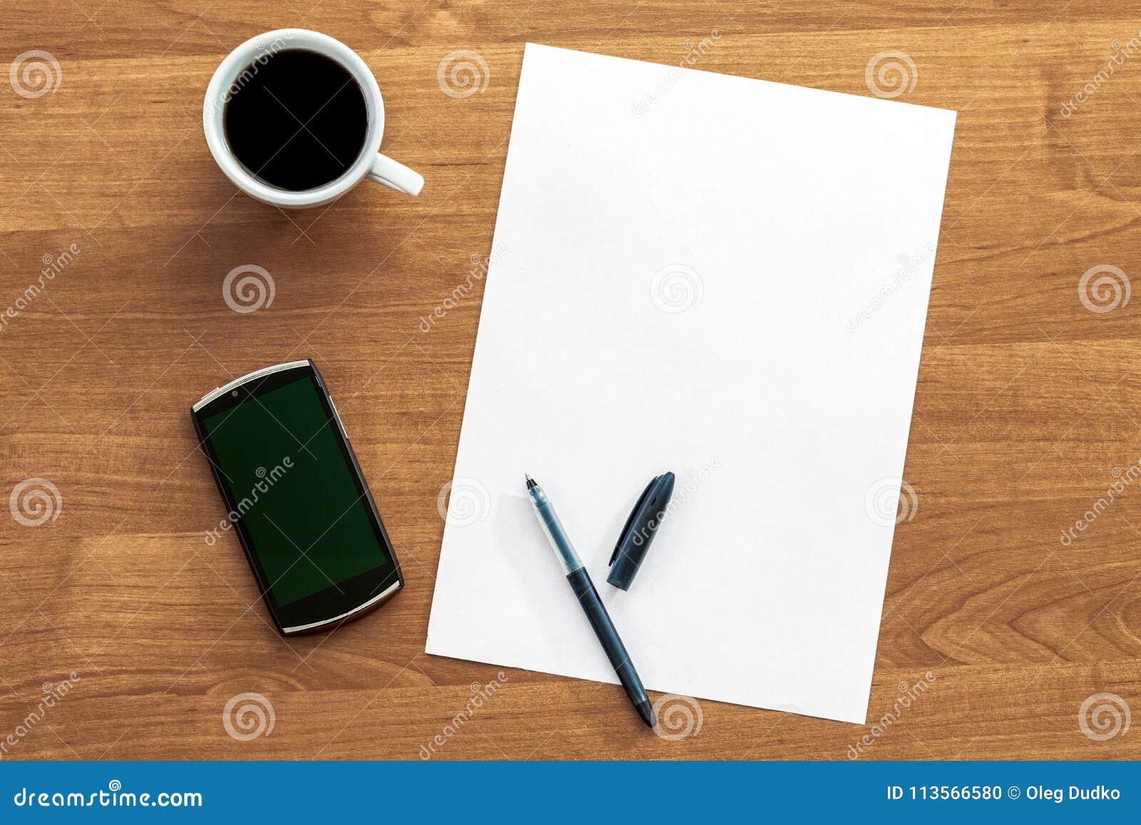 Desk stock photo. Image of finance, blank, horizontal - 113566580