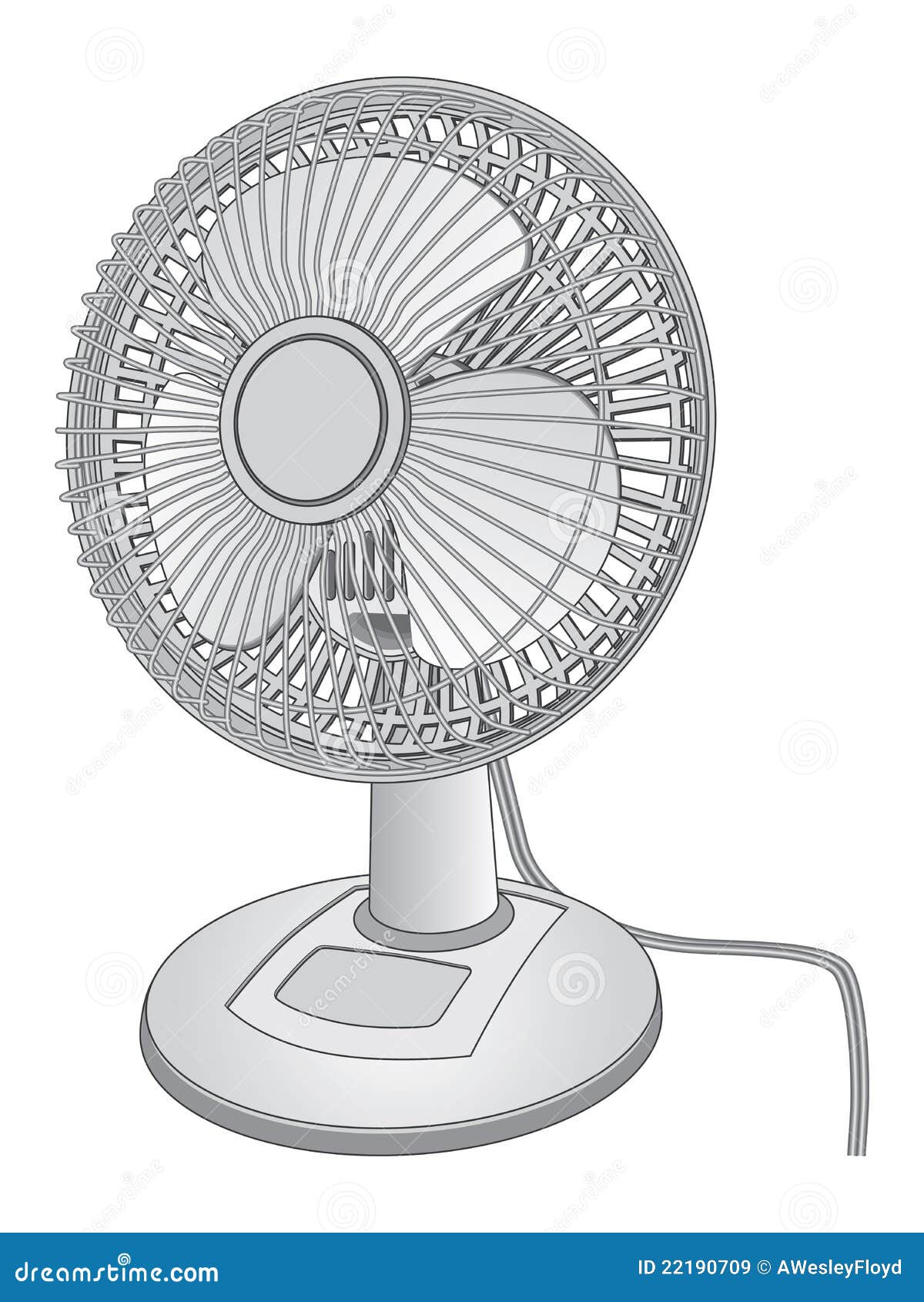 Desk Fan stock vector. Illustration of propeller, appliance - 22190709