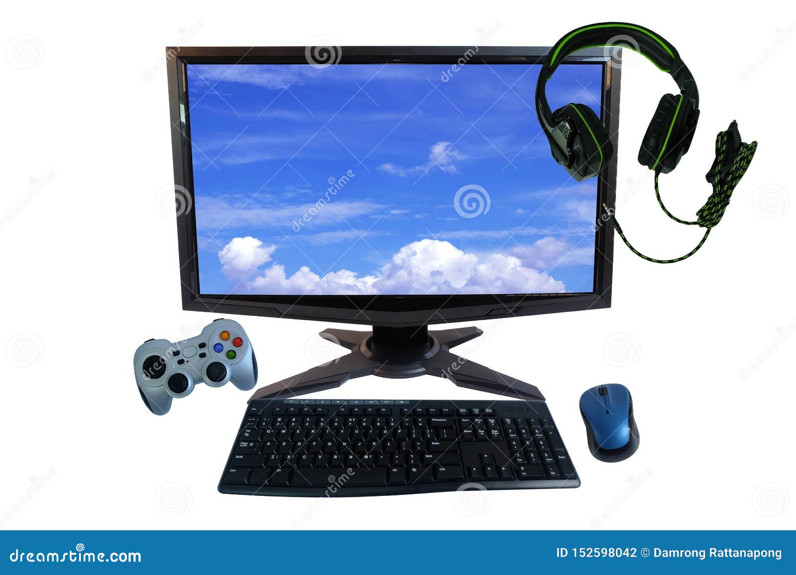 Desk with Gadgets or Electronic Equipment for daily Use, Computer ...