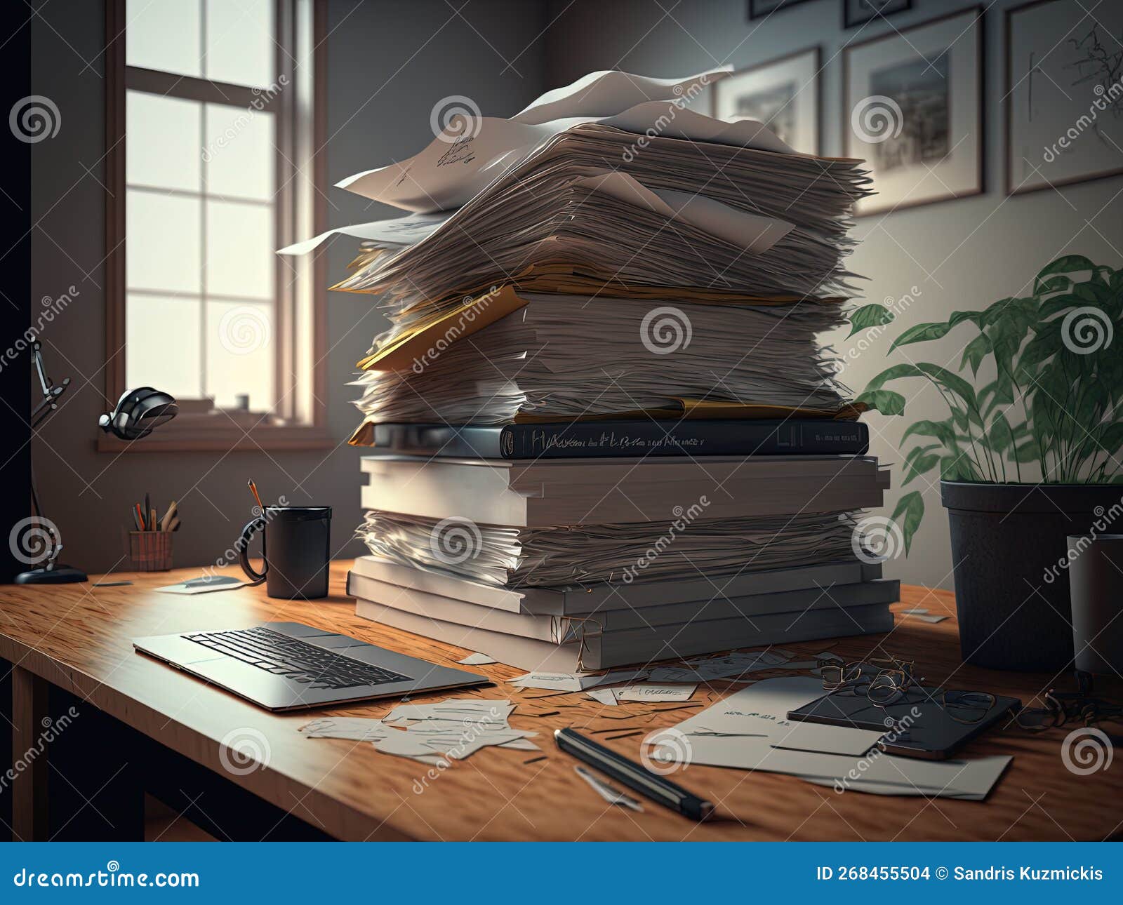Paperwork Stack Pile Documents Applications Work Task Endless Pr ...