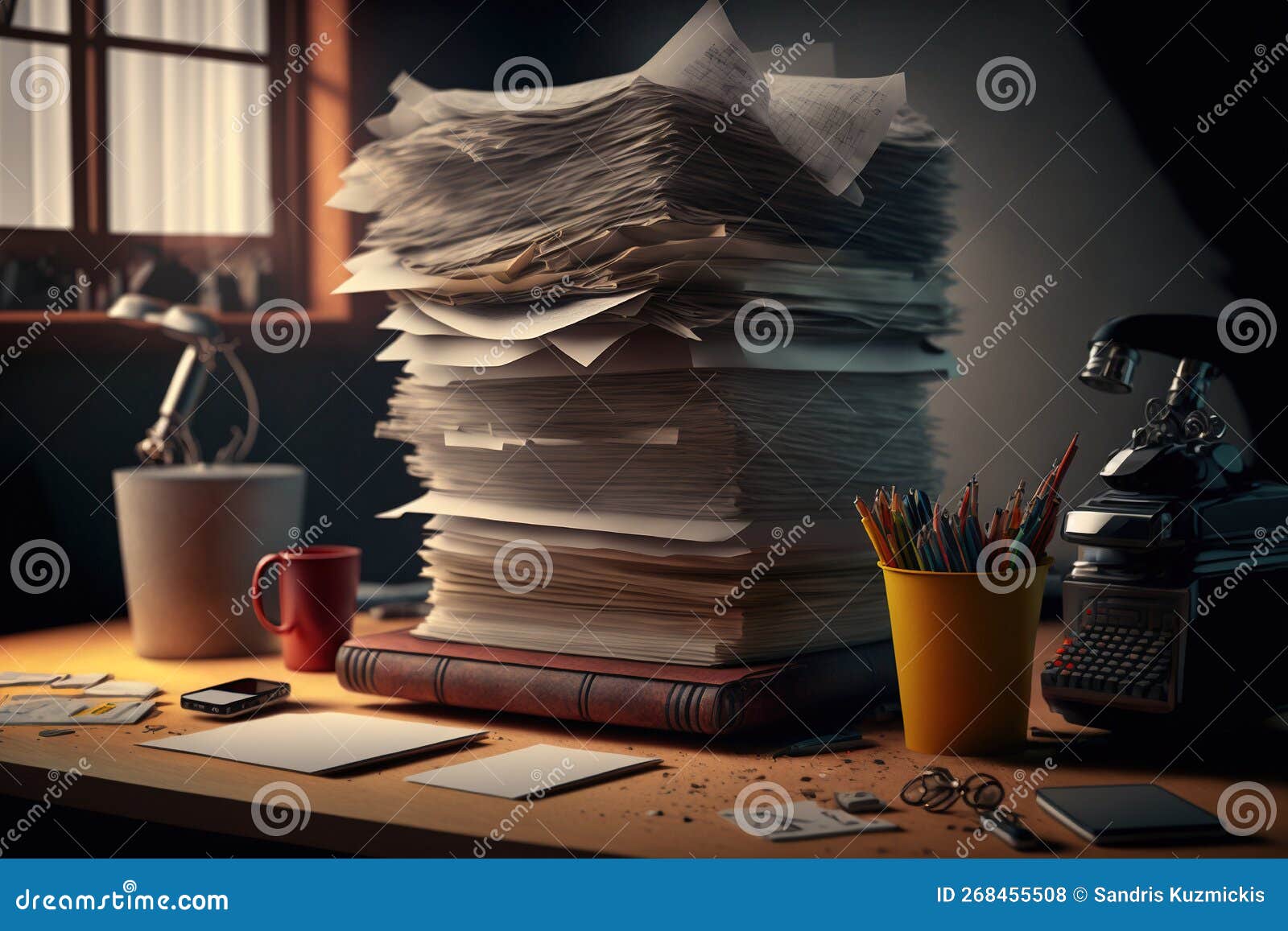 Paperwork Stack Pile Documents Applications Work Task Endless Pr ...