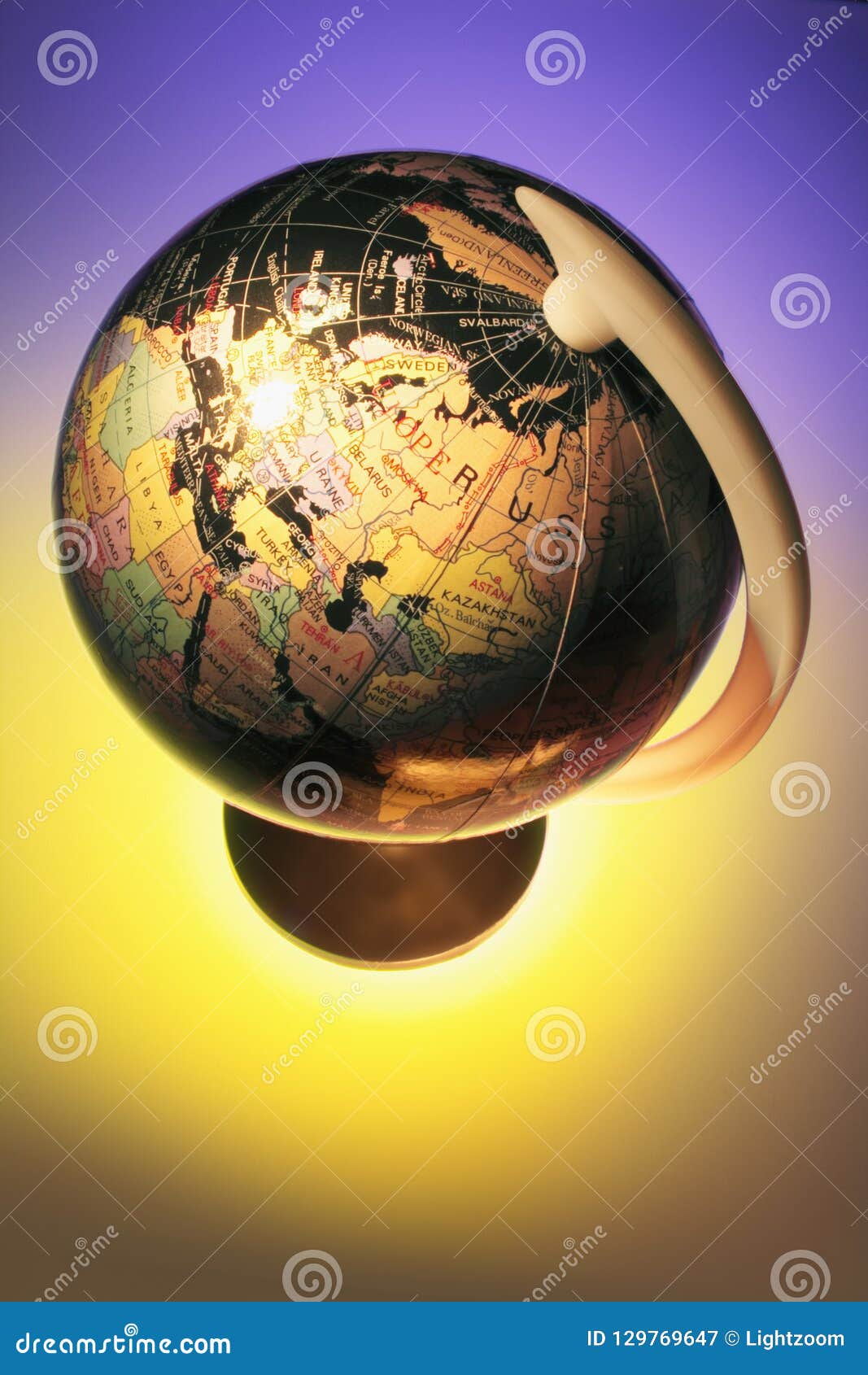 Desk Globe stock image. Image of global, universe, world - 129769647