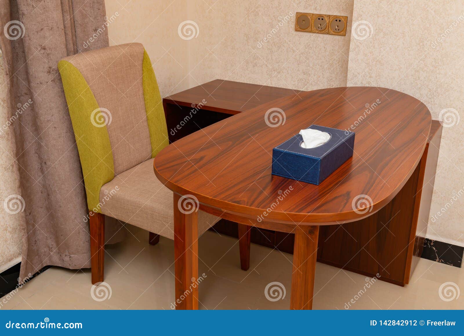Desk in Hotel Room As Working Area Stock Photo - Image of desk ...