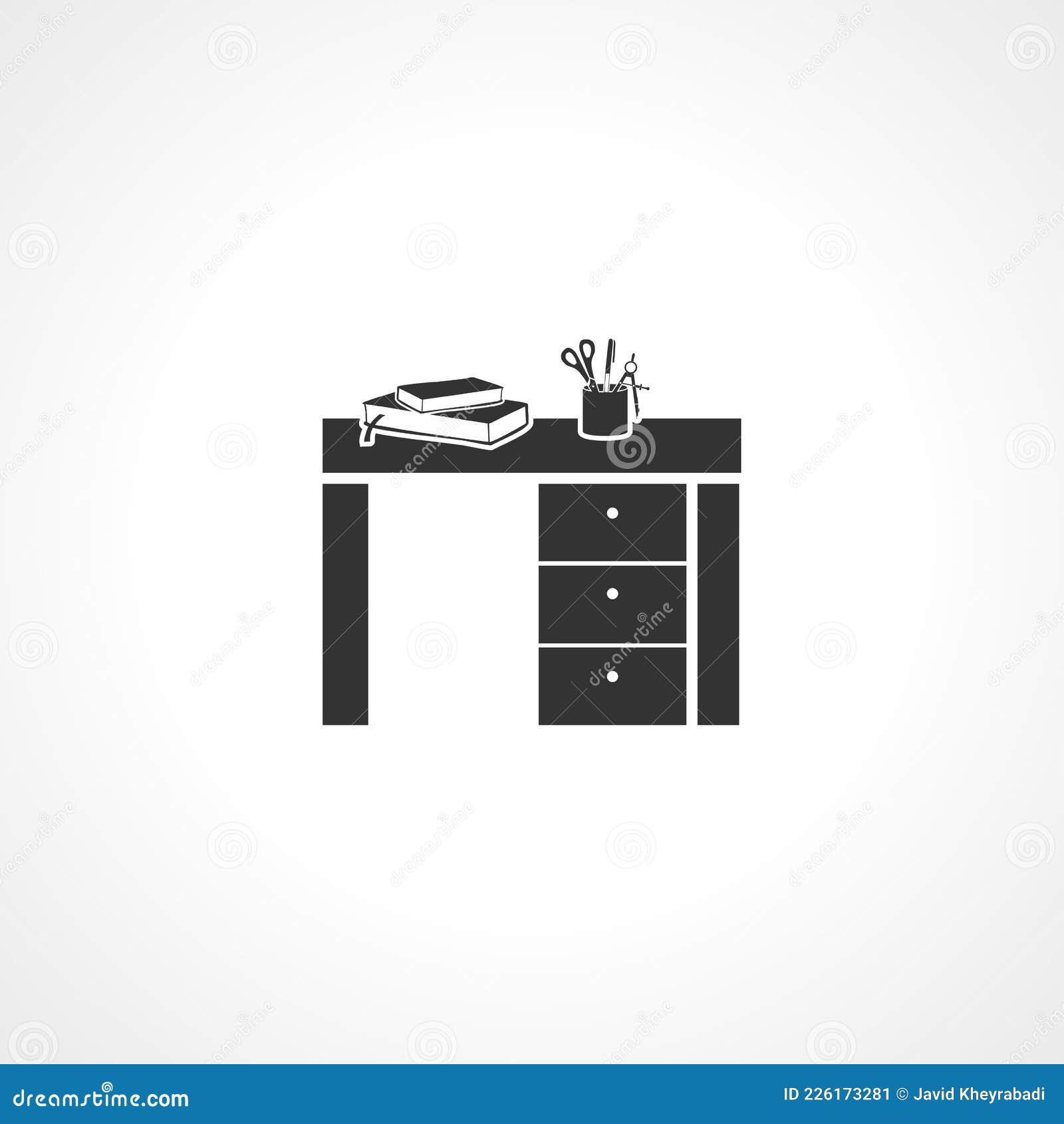 Desk Icon. Desk Vector Icon. Desk Isolated Icon Stock Illustration ...