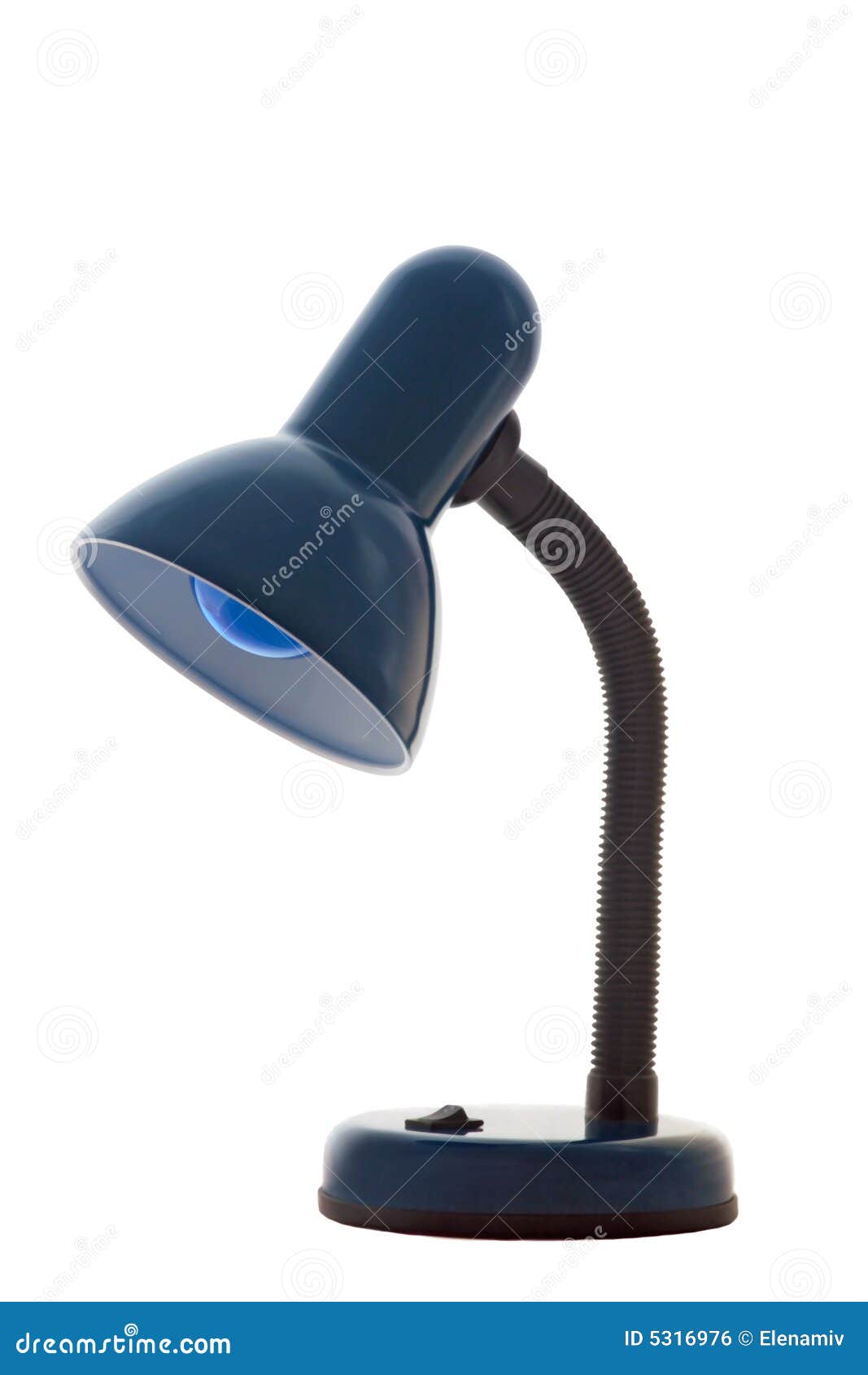 Desk lamp. stock photo. Image of bright, glass, bulb, button - 5316976