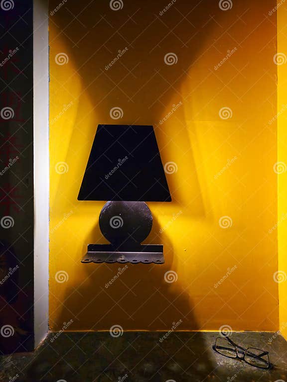 Desk lamp as a wall lamp stock image. Image of wall - 286017629