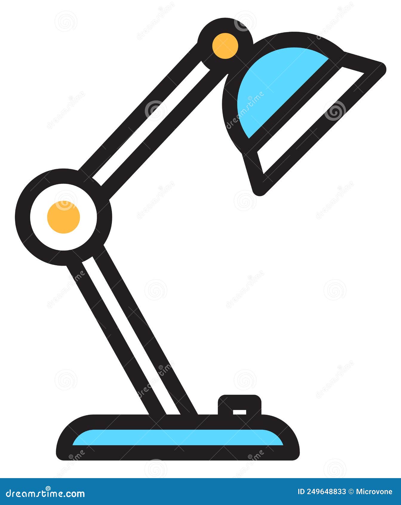 Desk Lamp Icon. Table Light Color Symbol Stock Vector - Illustration of ...